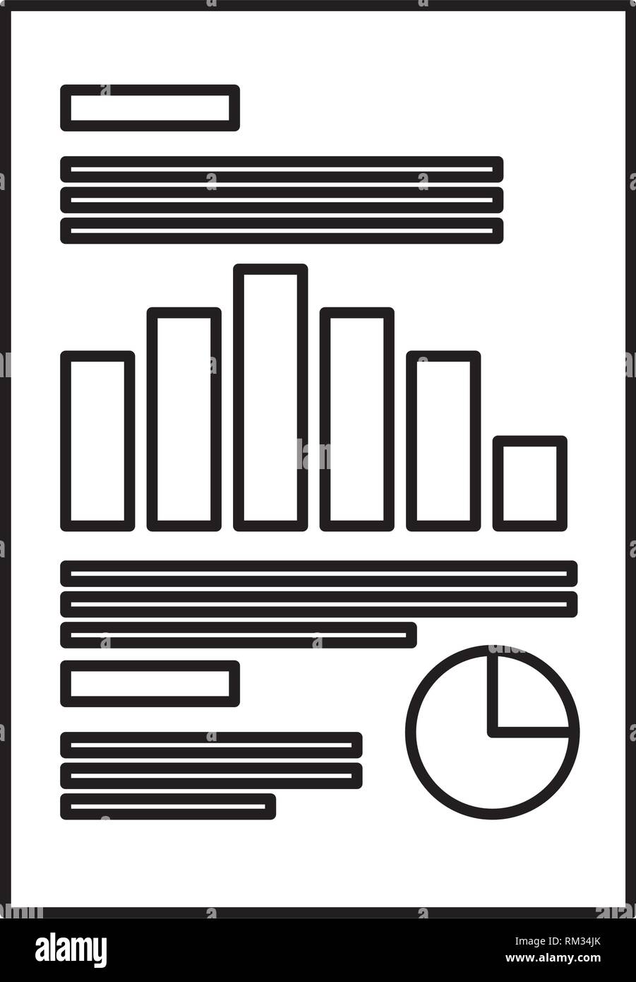 document paper with statistics vector illustration design Stock Vector ...