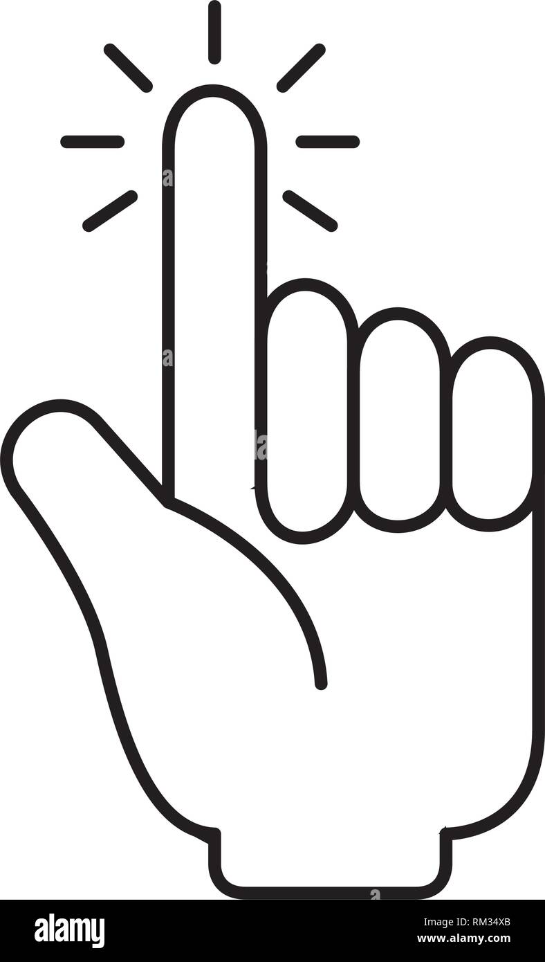 hand mouse cursor icon vector illustration design Stock Vector Image ...