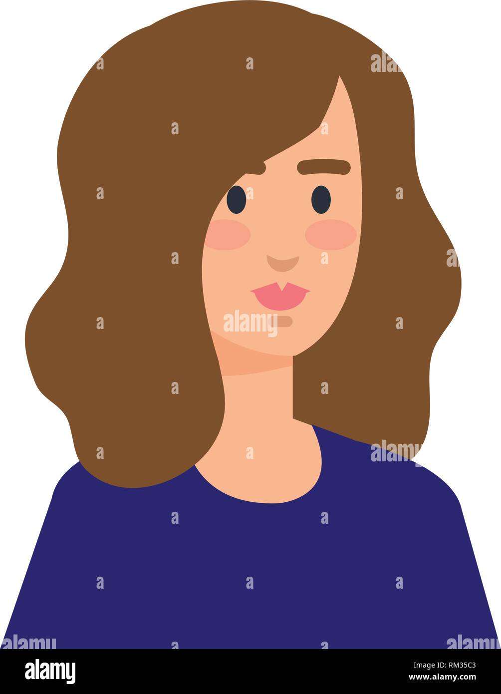 beautiful and young woman character vector illustration design Stock ...