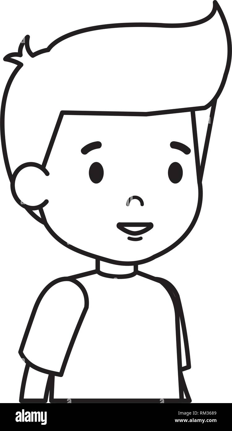 cute little boy character vector illustration design Stock Vector Image ...