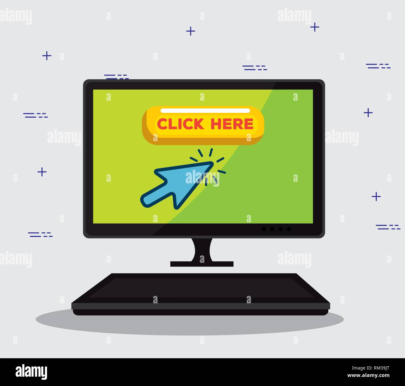 computer with arrow mouse pixel cursor Stock Vector Image & Art - Alamy