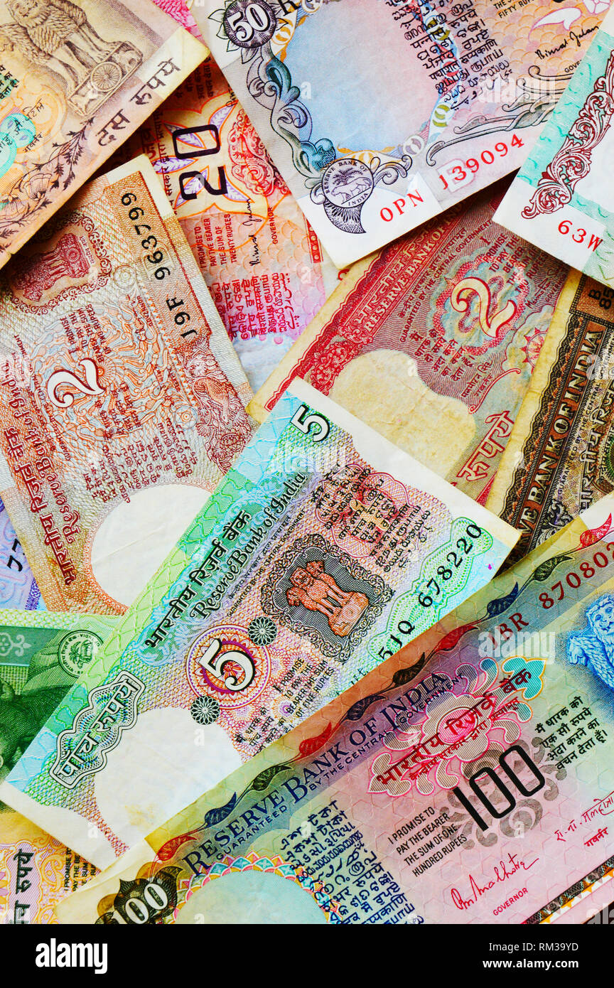 India currency hi-res stock photography and images - Alamy