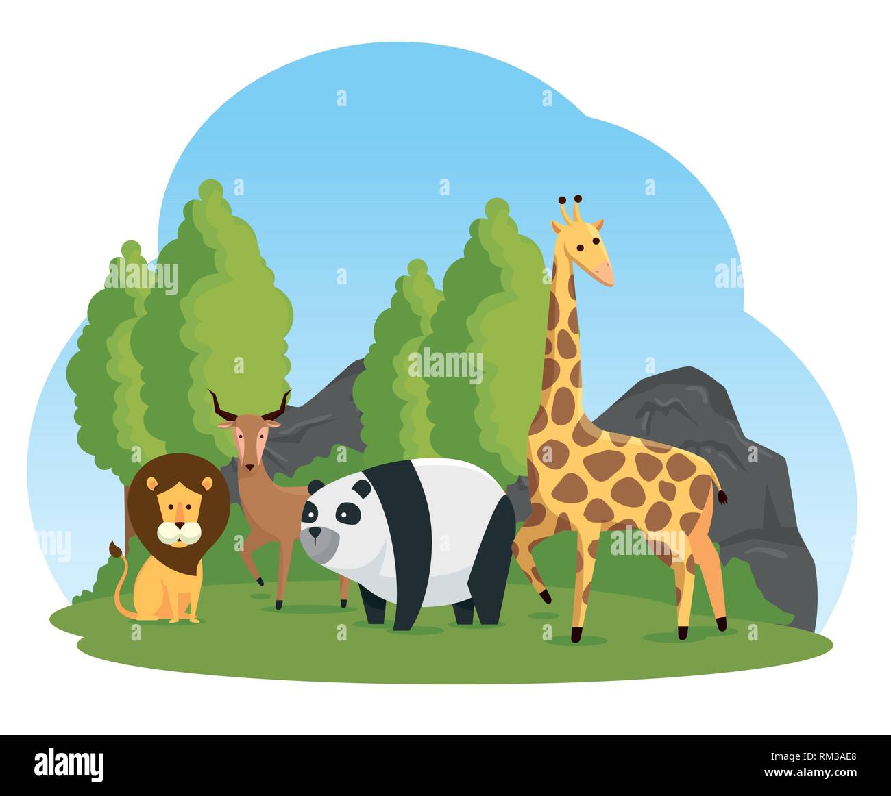 natural safari reserve to wild animals Stock Vector Image & Art - Alamy