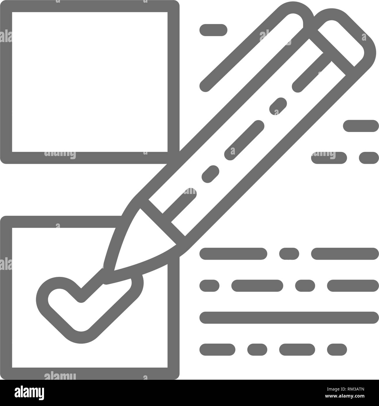 Survey test voting symbol Black and White Stock Photos & Images - Alamy