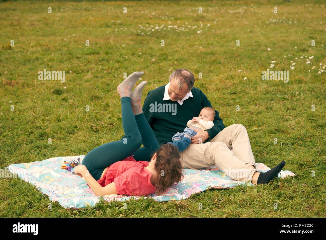 Age difference family man girl hi-res stock photography and images - Alamy