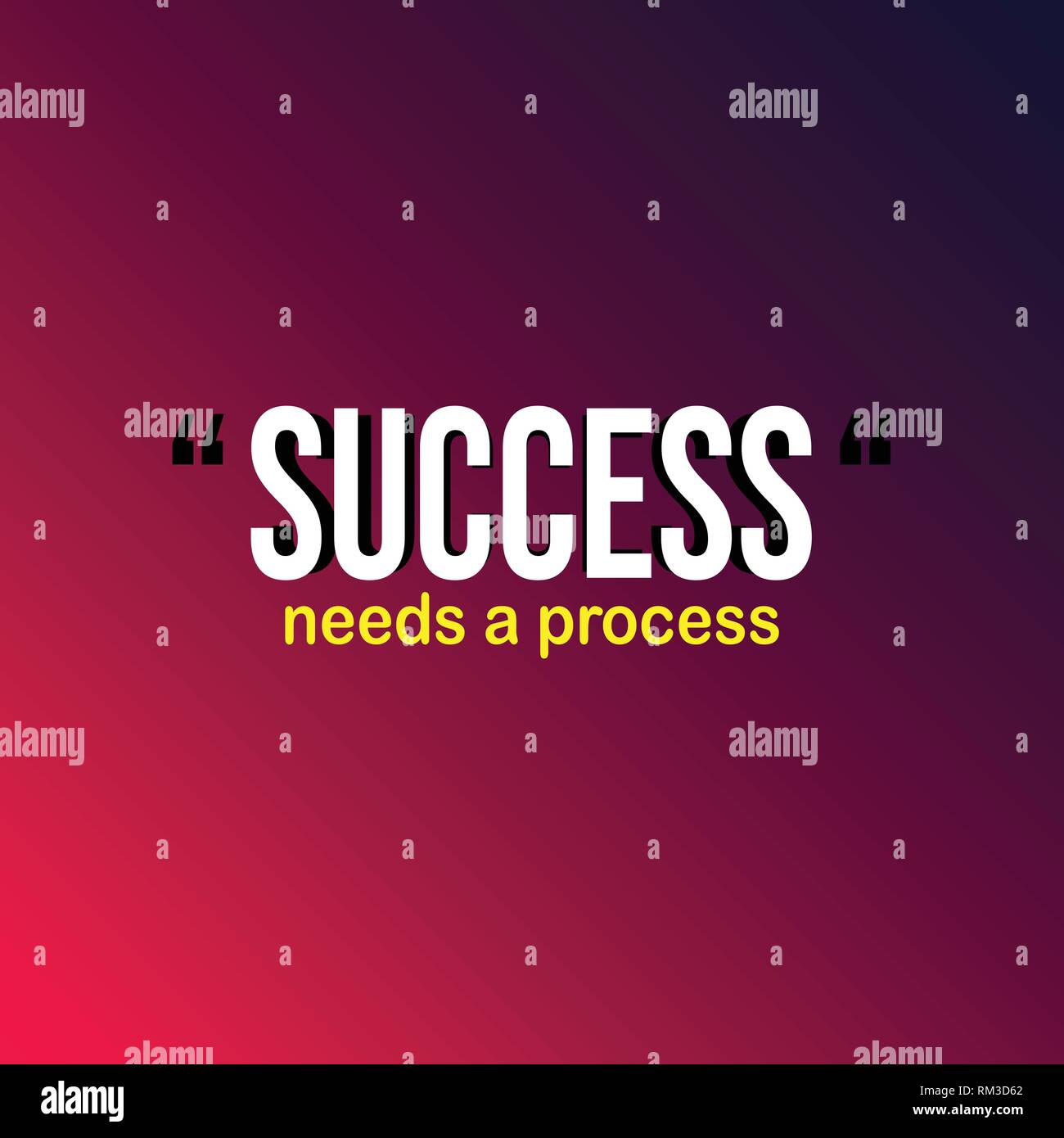 Success needs a process. successful quote with modern background vector illustration Stock ...
