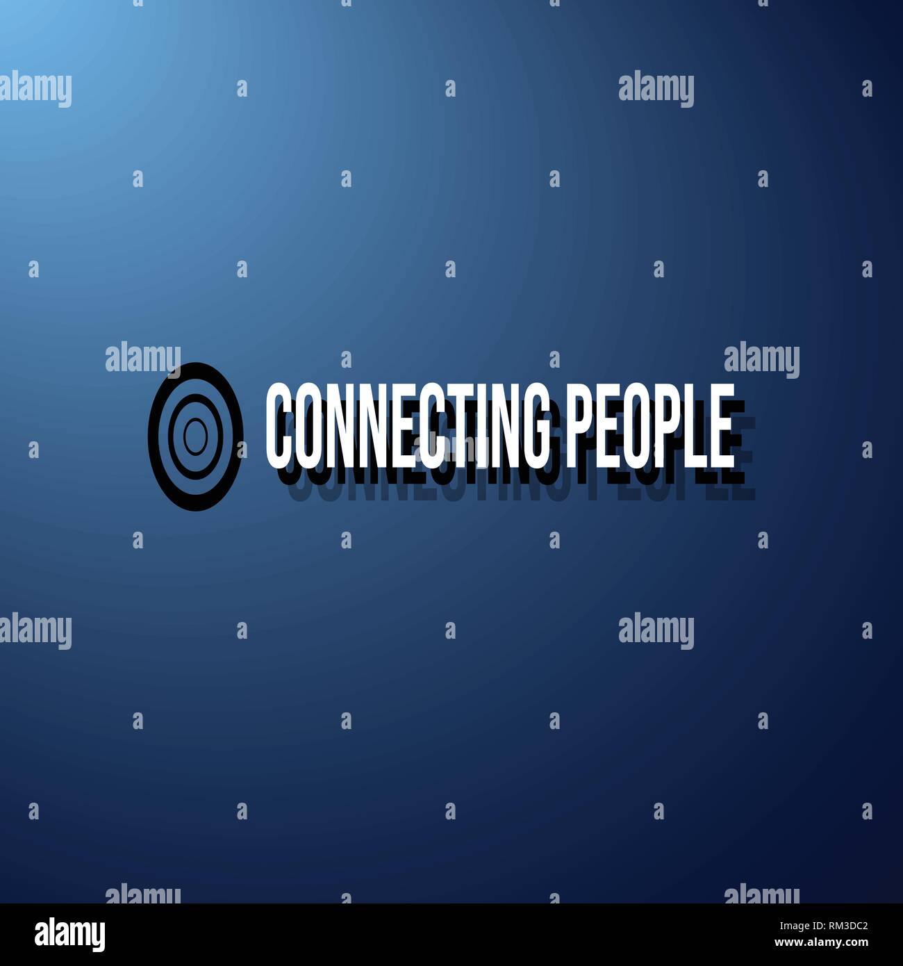 Connecting people. Life quote with modern background vector ...