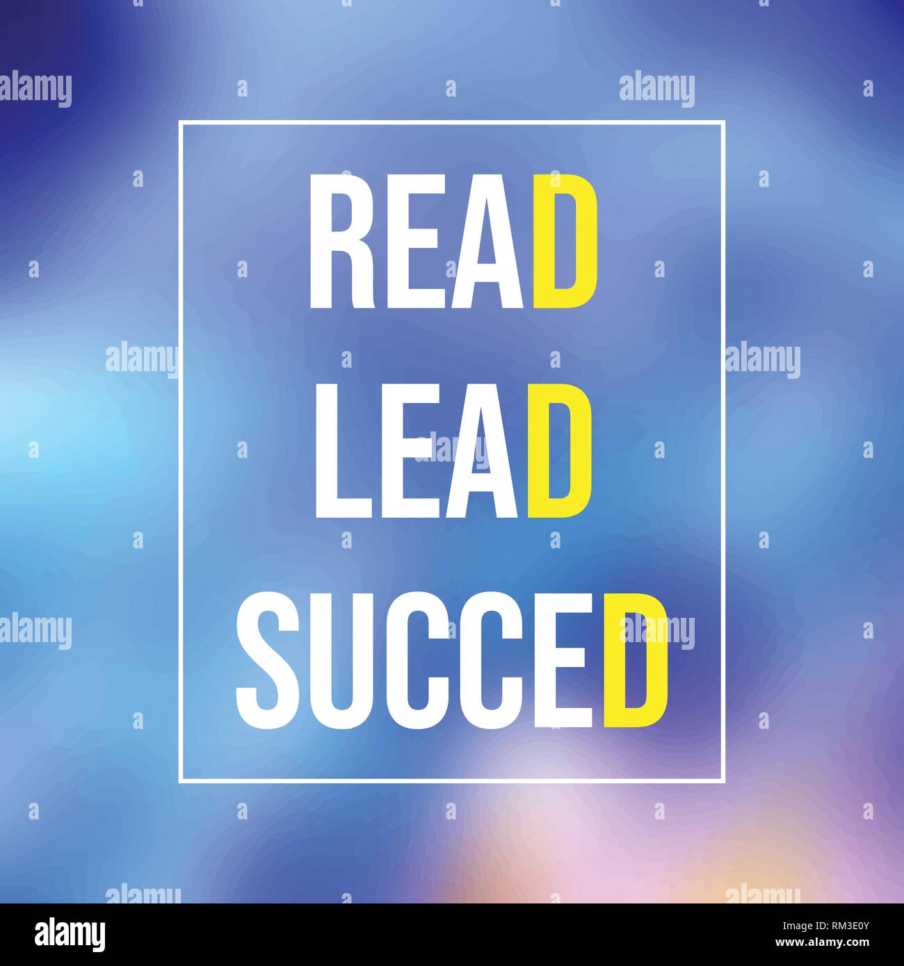 Read, lead, succeed. Education quote with modern background ...