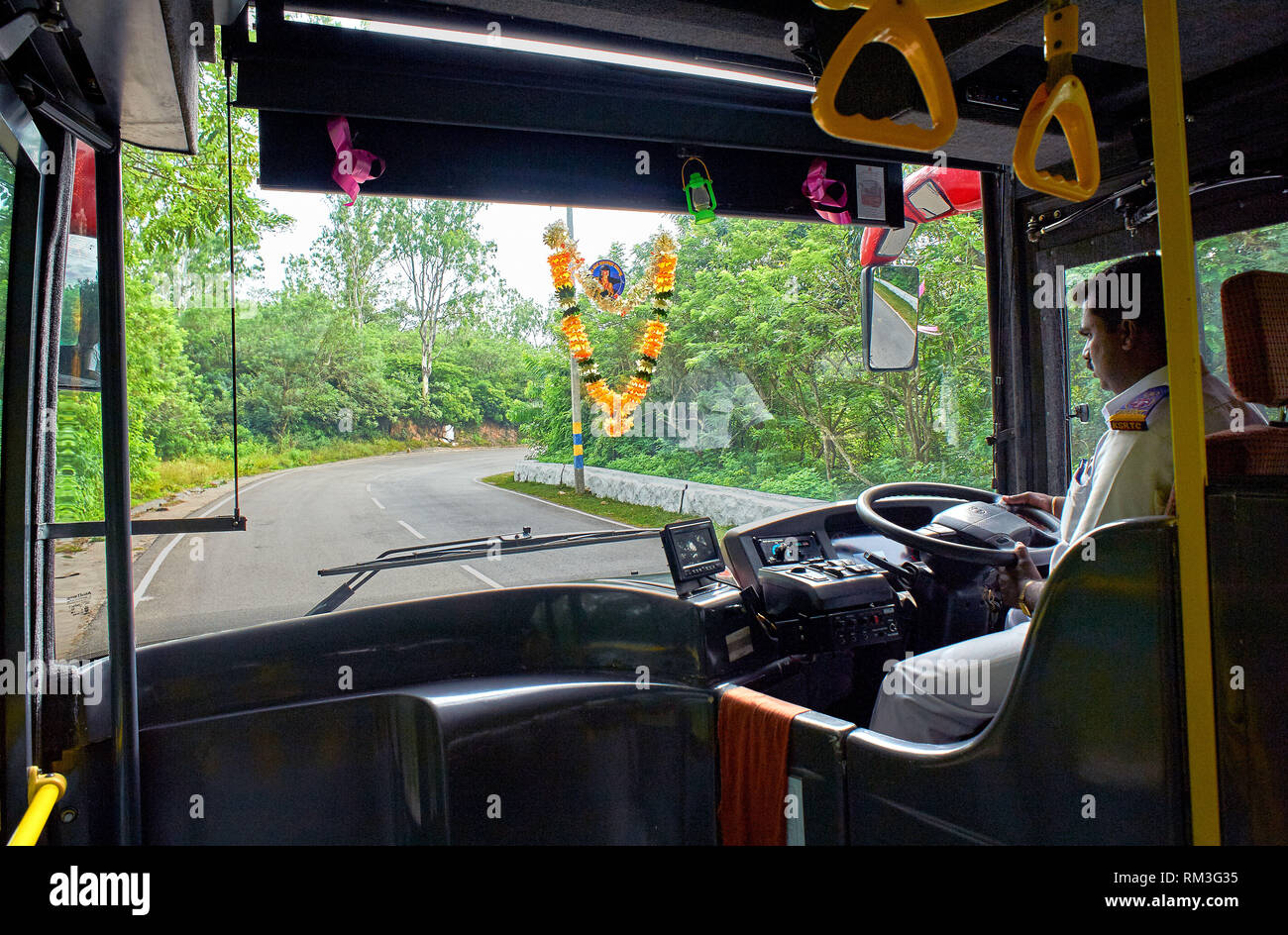 Bus driver, Mysore, Karnataka, India, Asia Stock Photo - Alamy