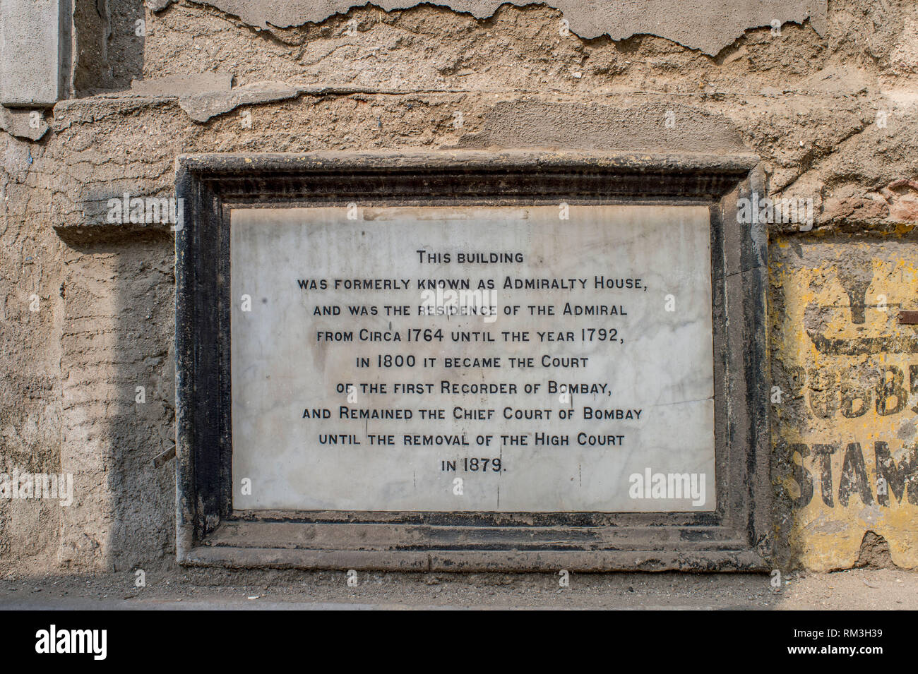 Admiralty House plaque, Great Western Building, Mumbai, Maharashtra ...