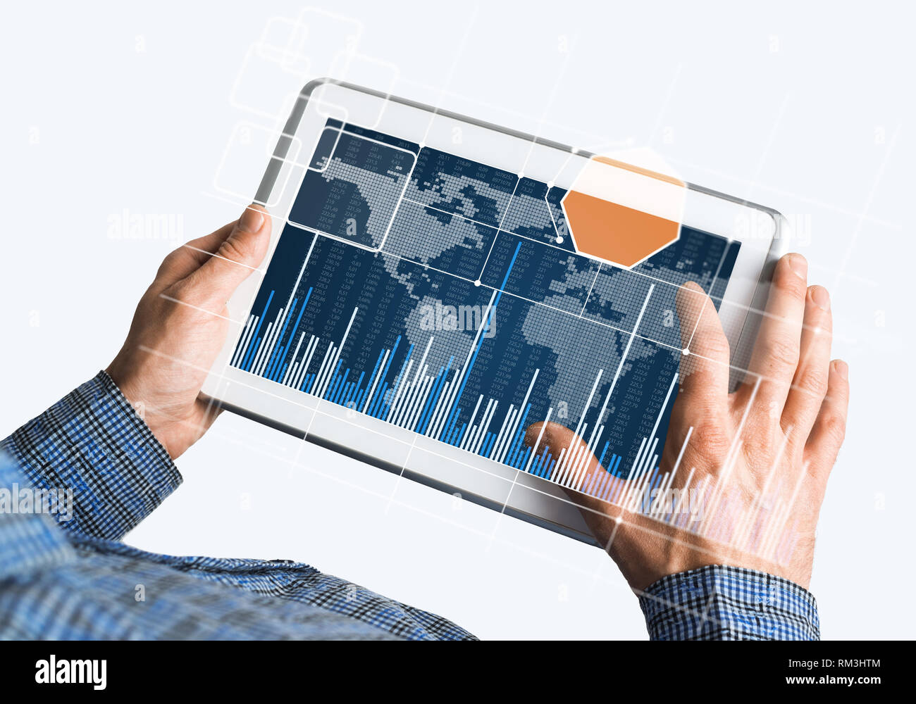 Concept of global connection and interaction interface on notebook ...