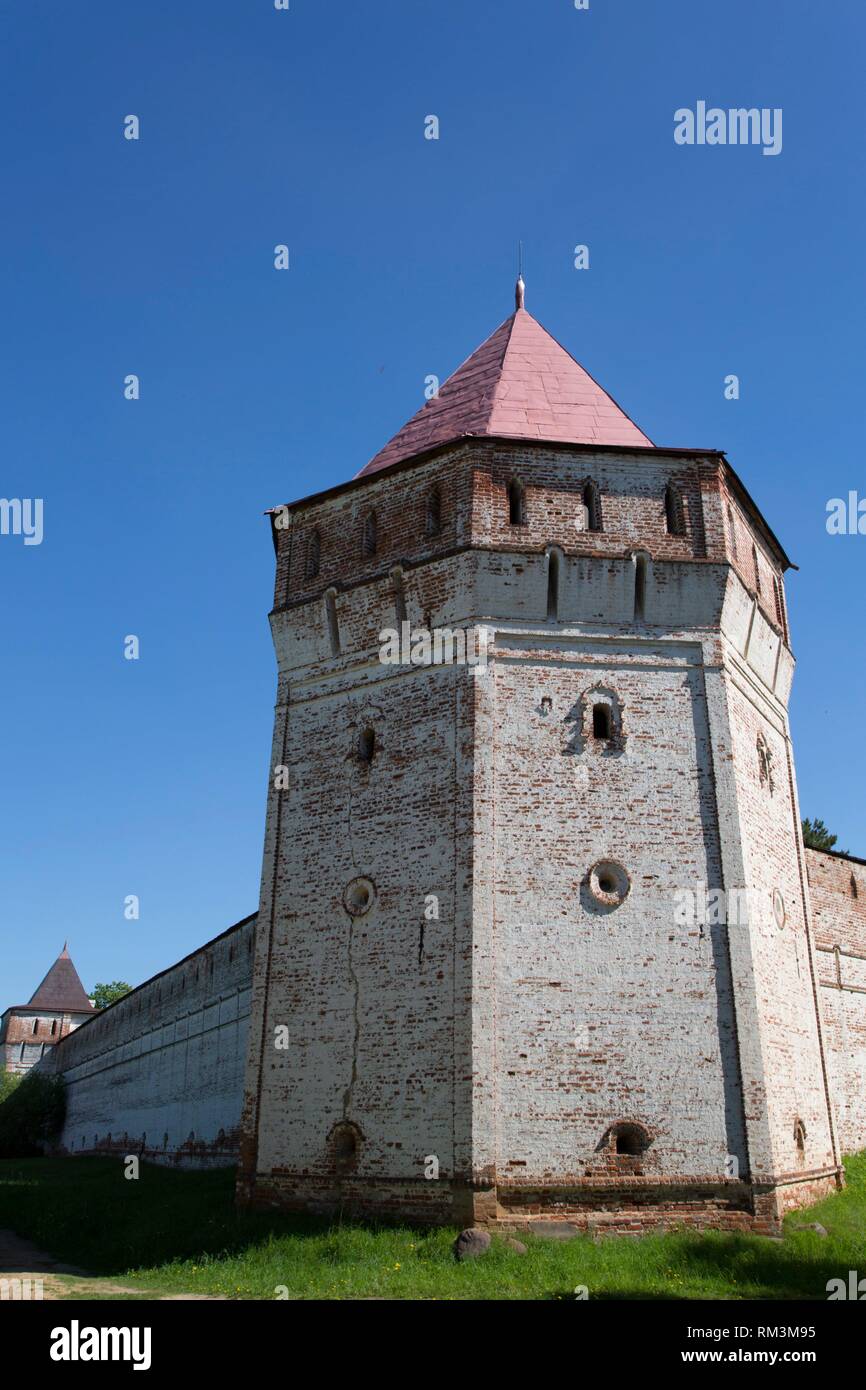 Tower and Walls, Boris and Gleb Monastery, Borisoglebsky, Golden Ring ...