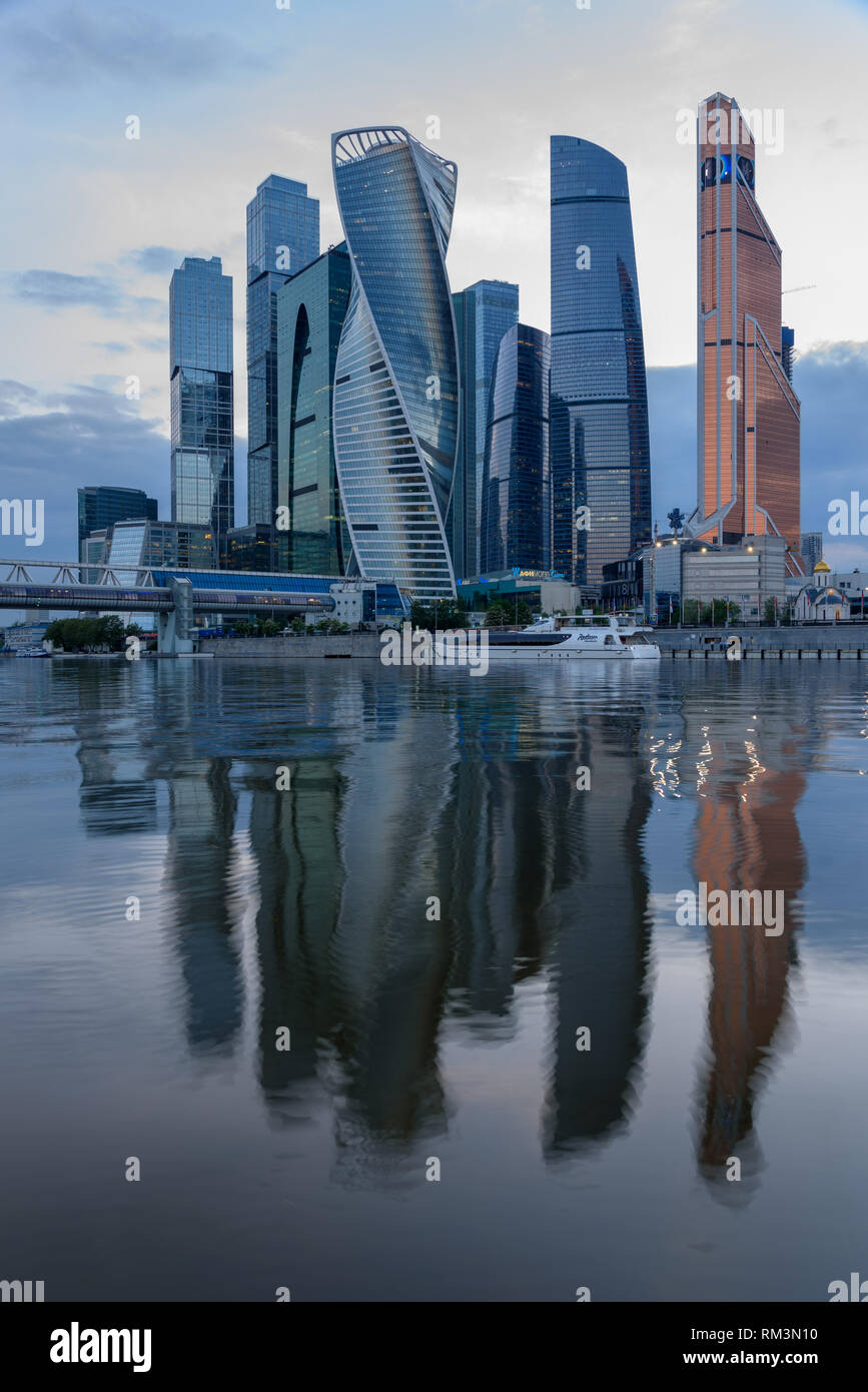 The main business district of Moscow is Moscow City. Modern skyscrapers ...