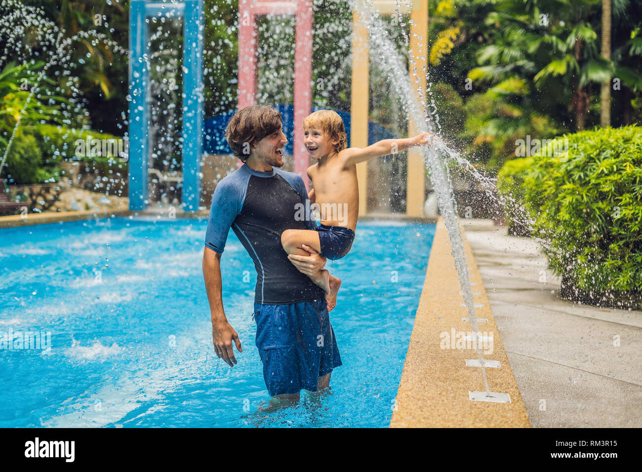 Father and son man and boy jump in hi-res stock photography and images ...