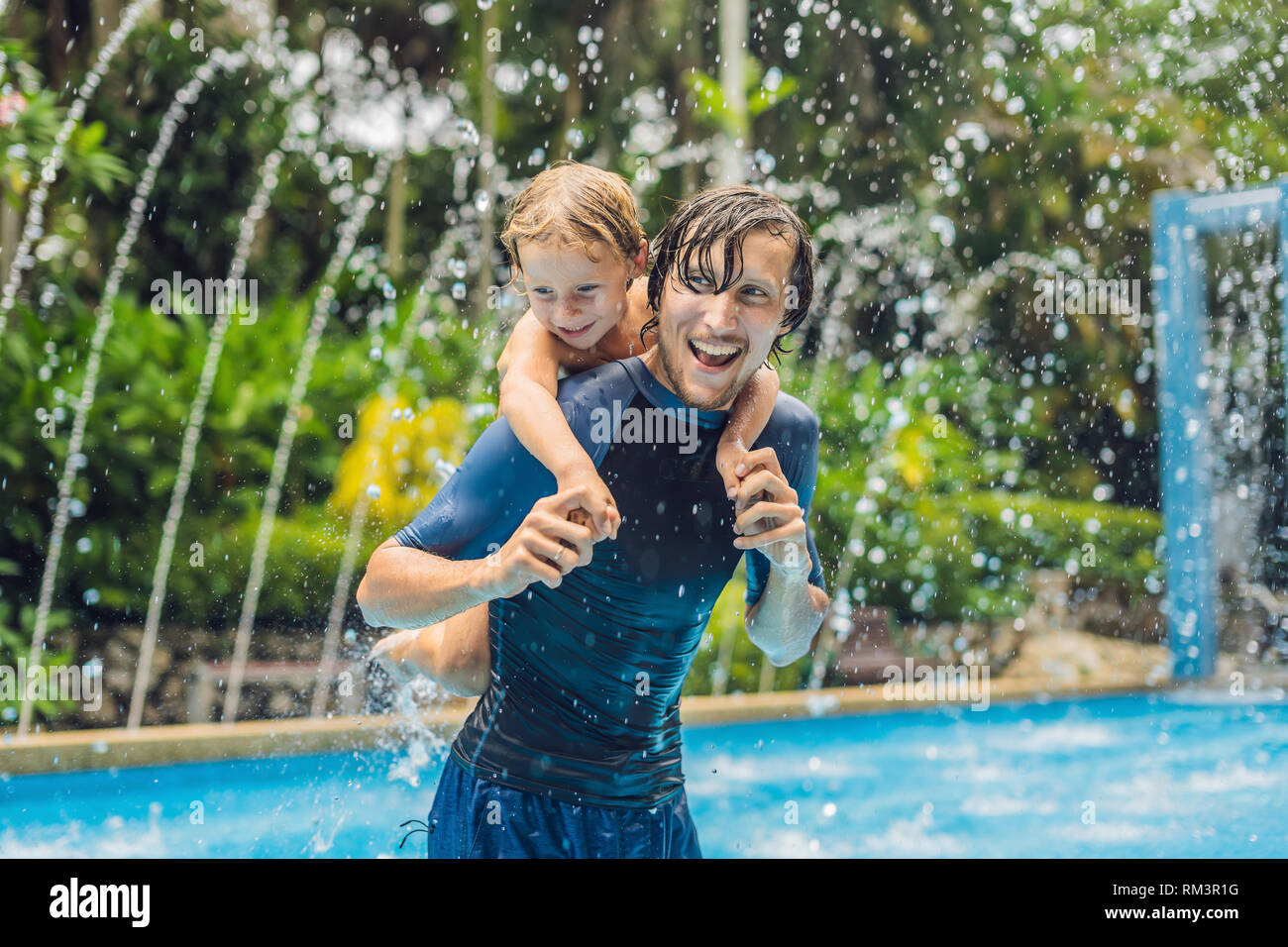 Father and son man and boy jump in hi-res stock photography and images ...