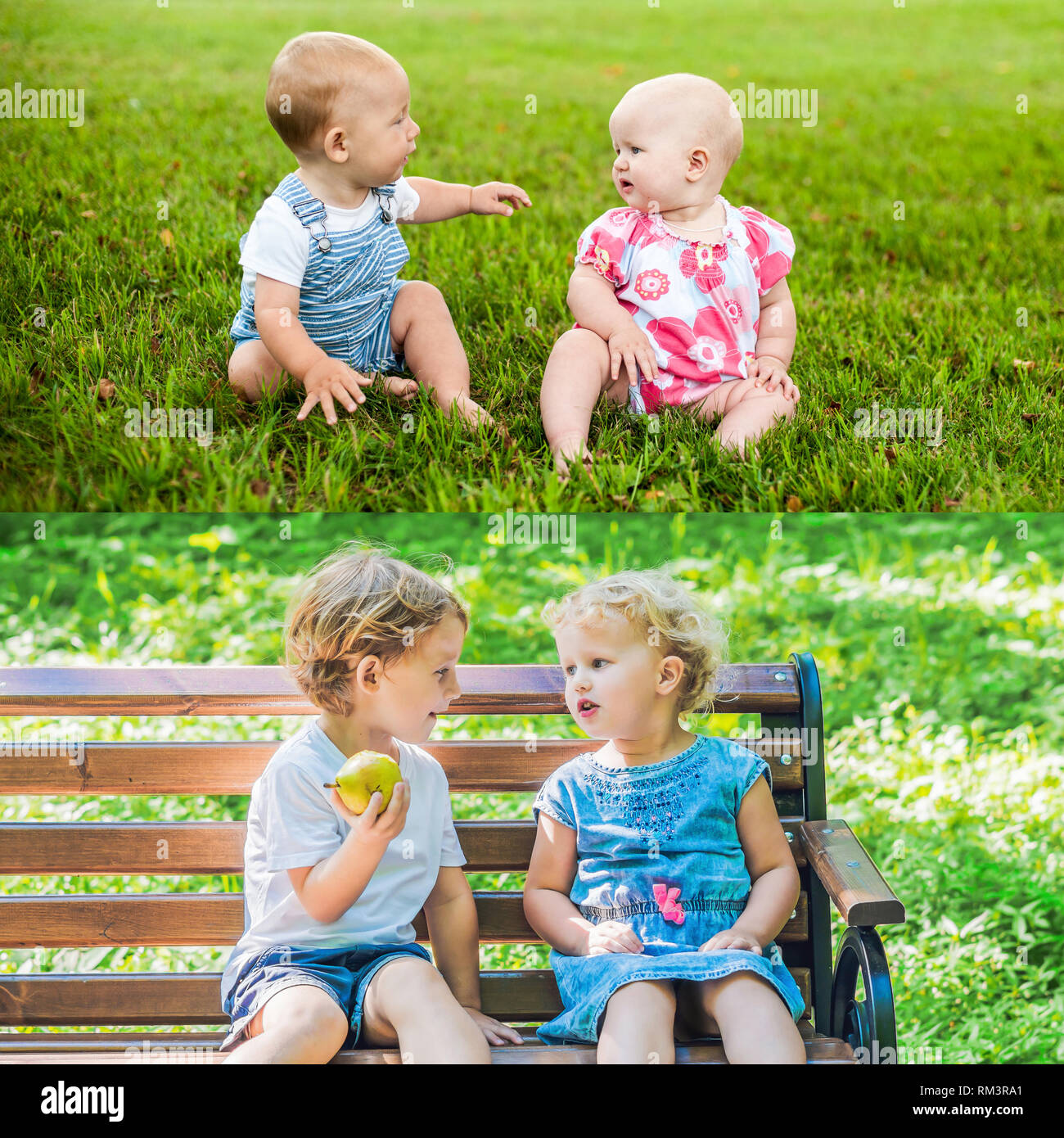 Friends have grown. Children are friends from 1 year old. Now they are ...