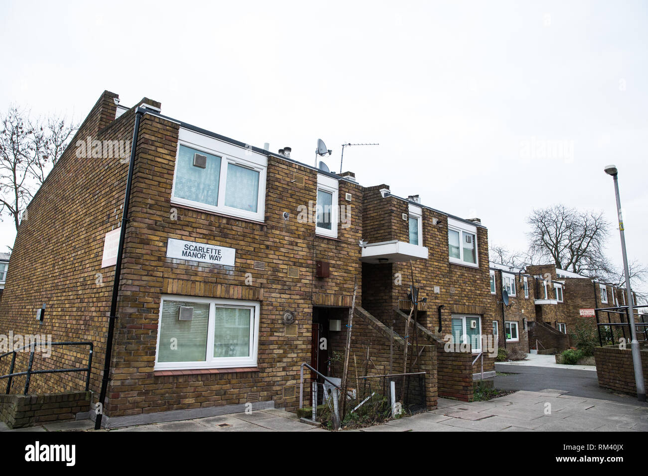 London, UK. 12th February, 2019. The Cressingham Gardens Estate, built ...