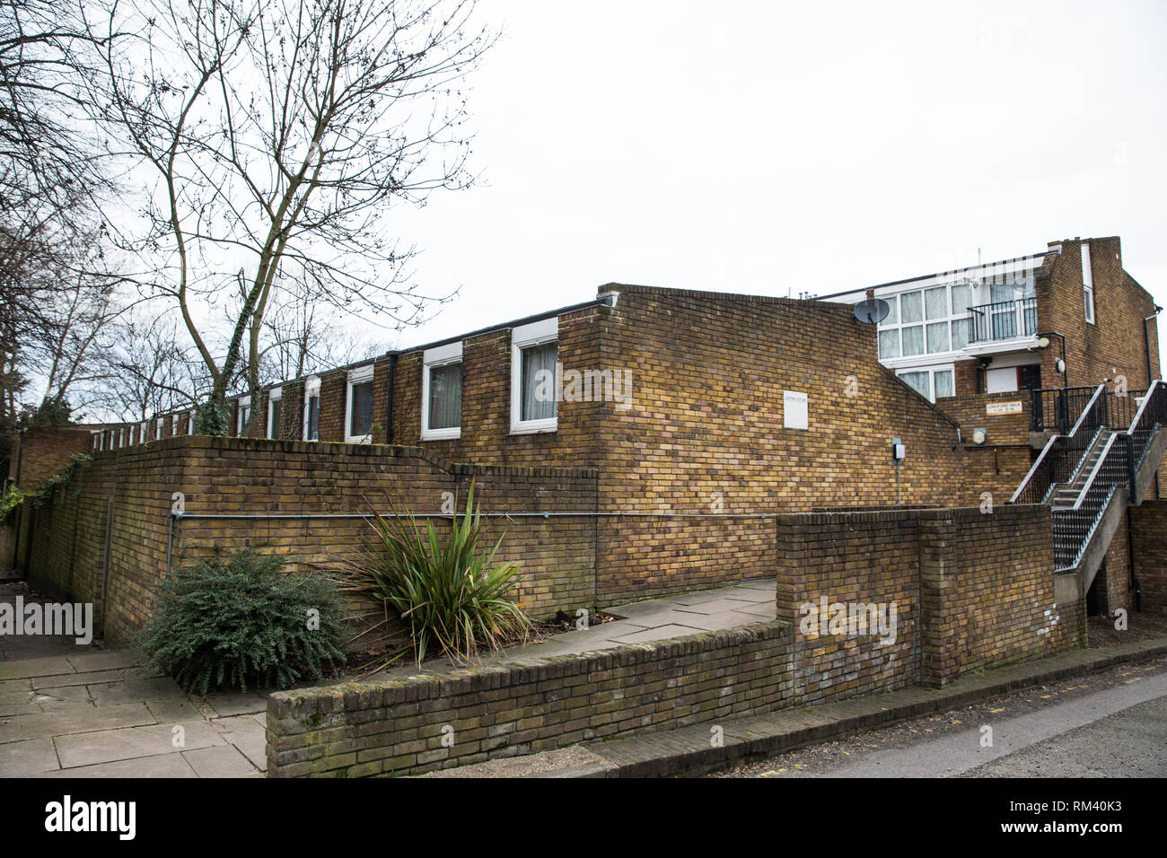 London, UK. 12th February, 2019. The Cressingham Gardens Estate, built ...