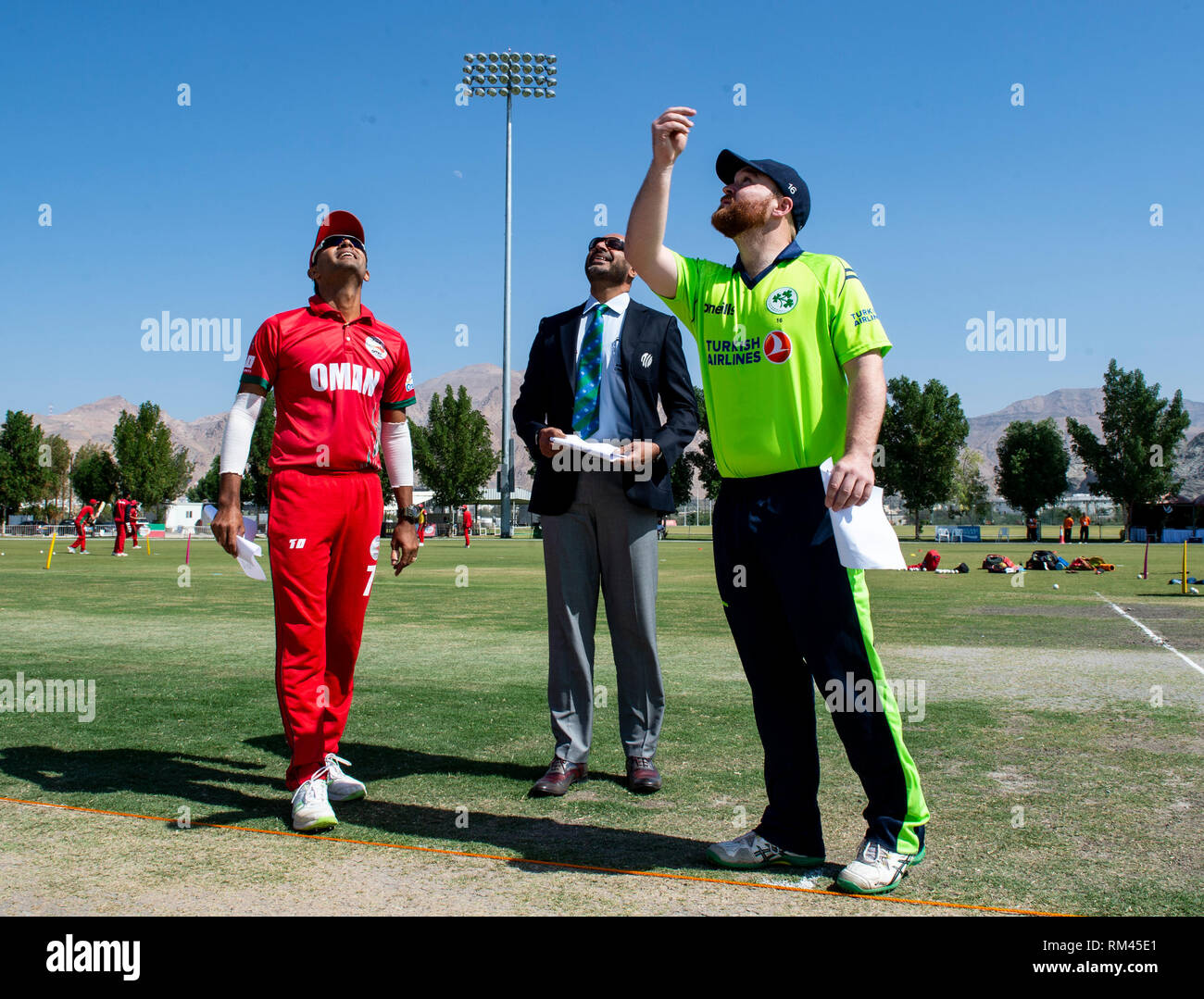 Muscat, Oman. 13th Feb, 2019. Pic shows: Ireland captain, Paul Stirling ...