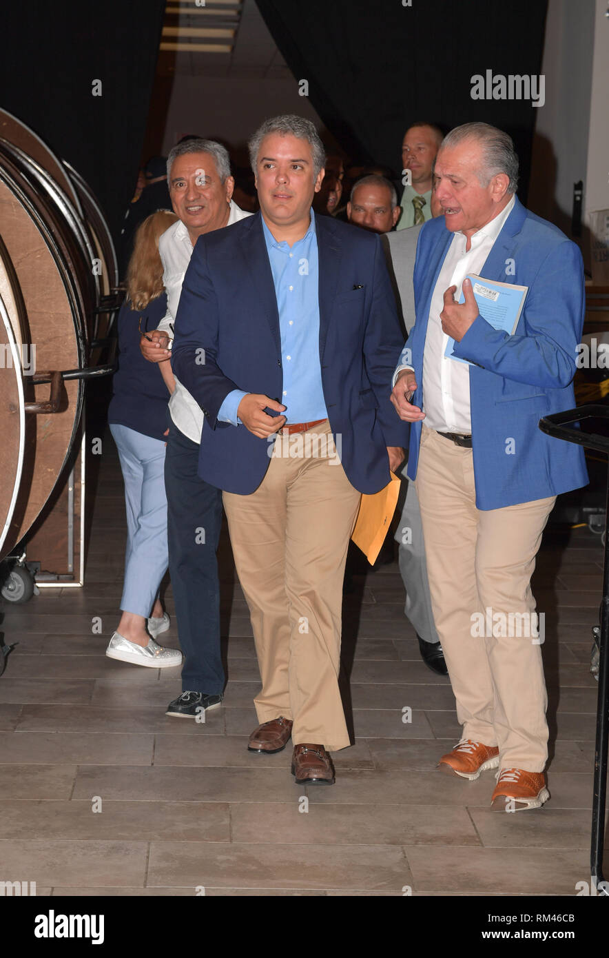 MIAMI, FL - JULY 14: Colombian President Ivan Duque visits Miami on ...