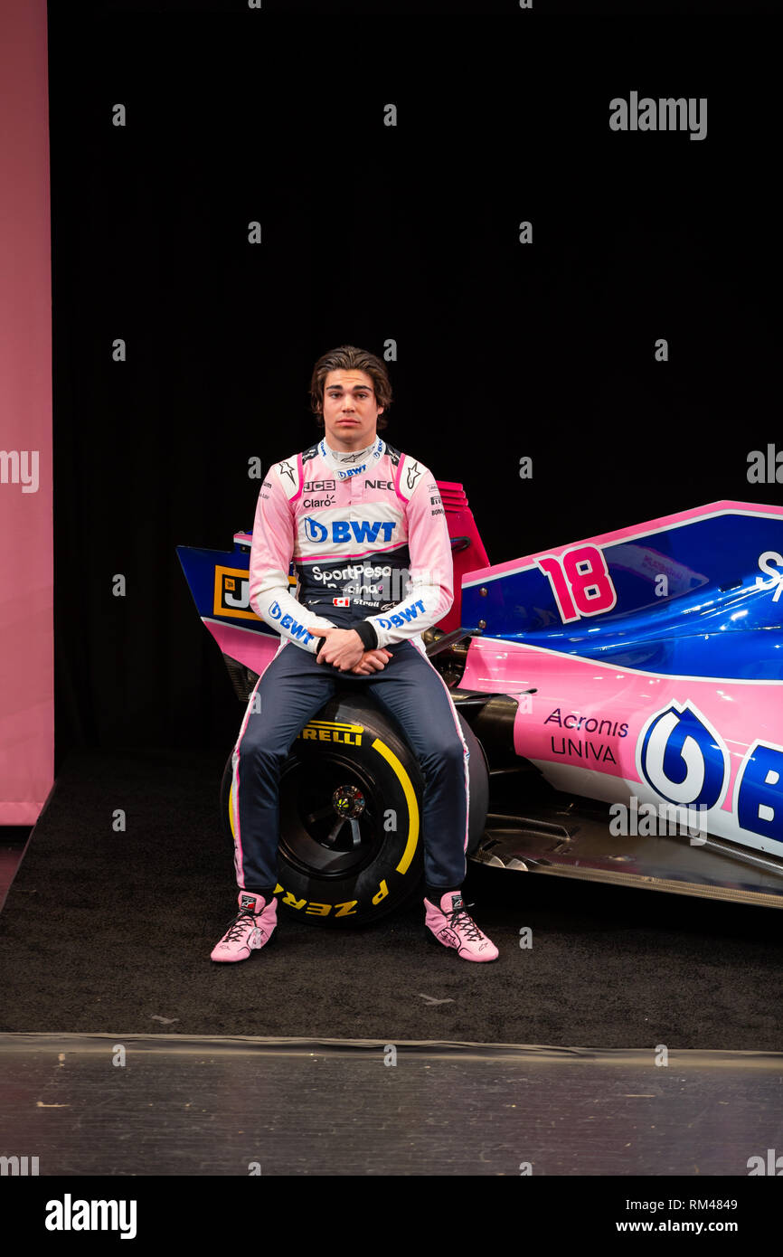 Toronto, Canada 13 Feb, 2019. SportPesa Racing Point F1 Team launch ...