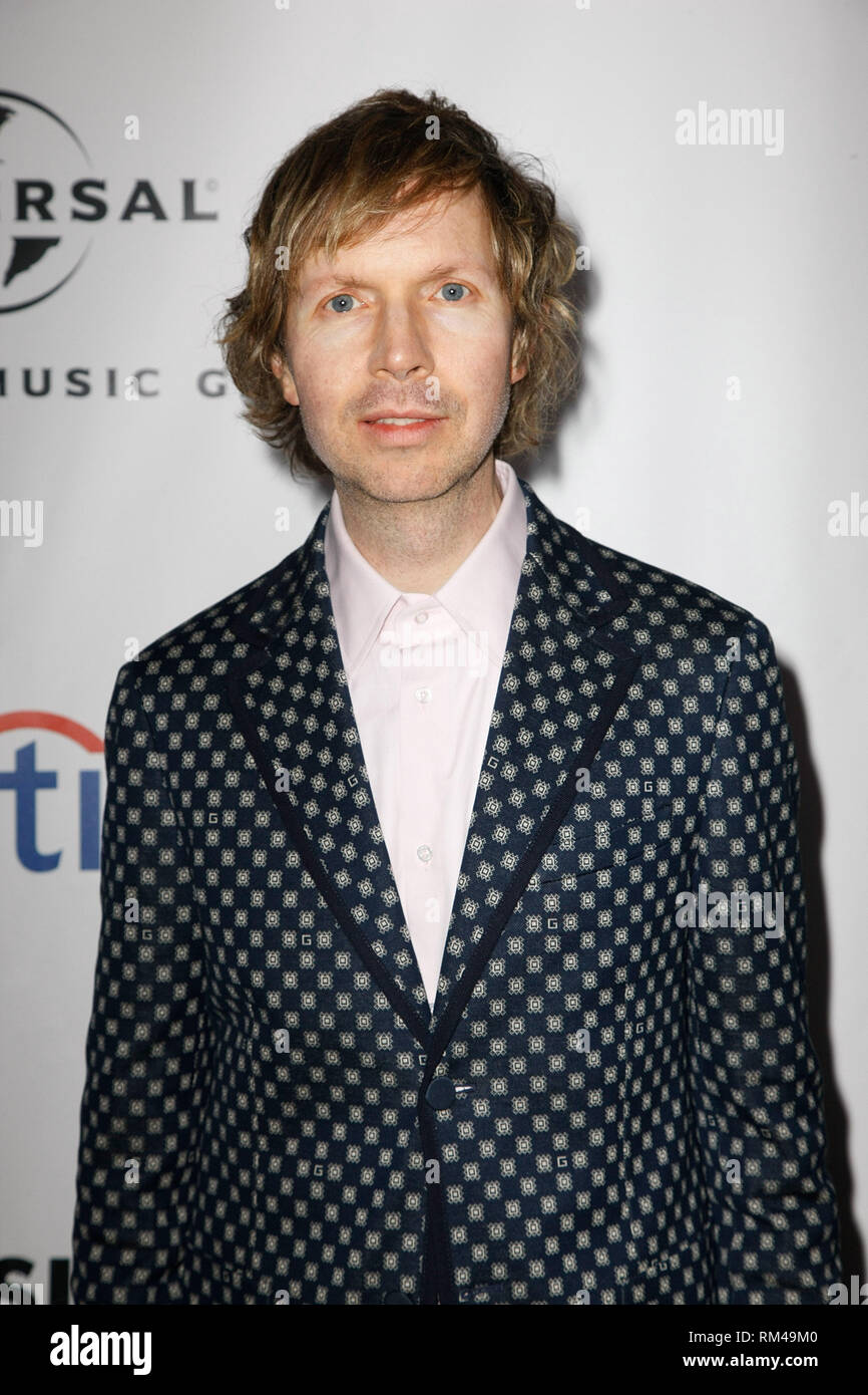LOS ANGELES, CA - FEBRUARY 10: Beck attends Universal Music Group's ...