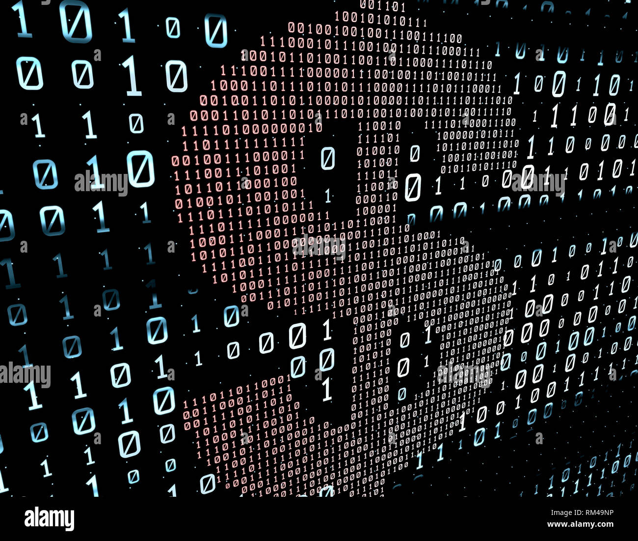 Binary code network matrix, dollars, data transmission and storage Stock Photo - Alamy