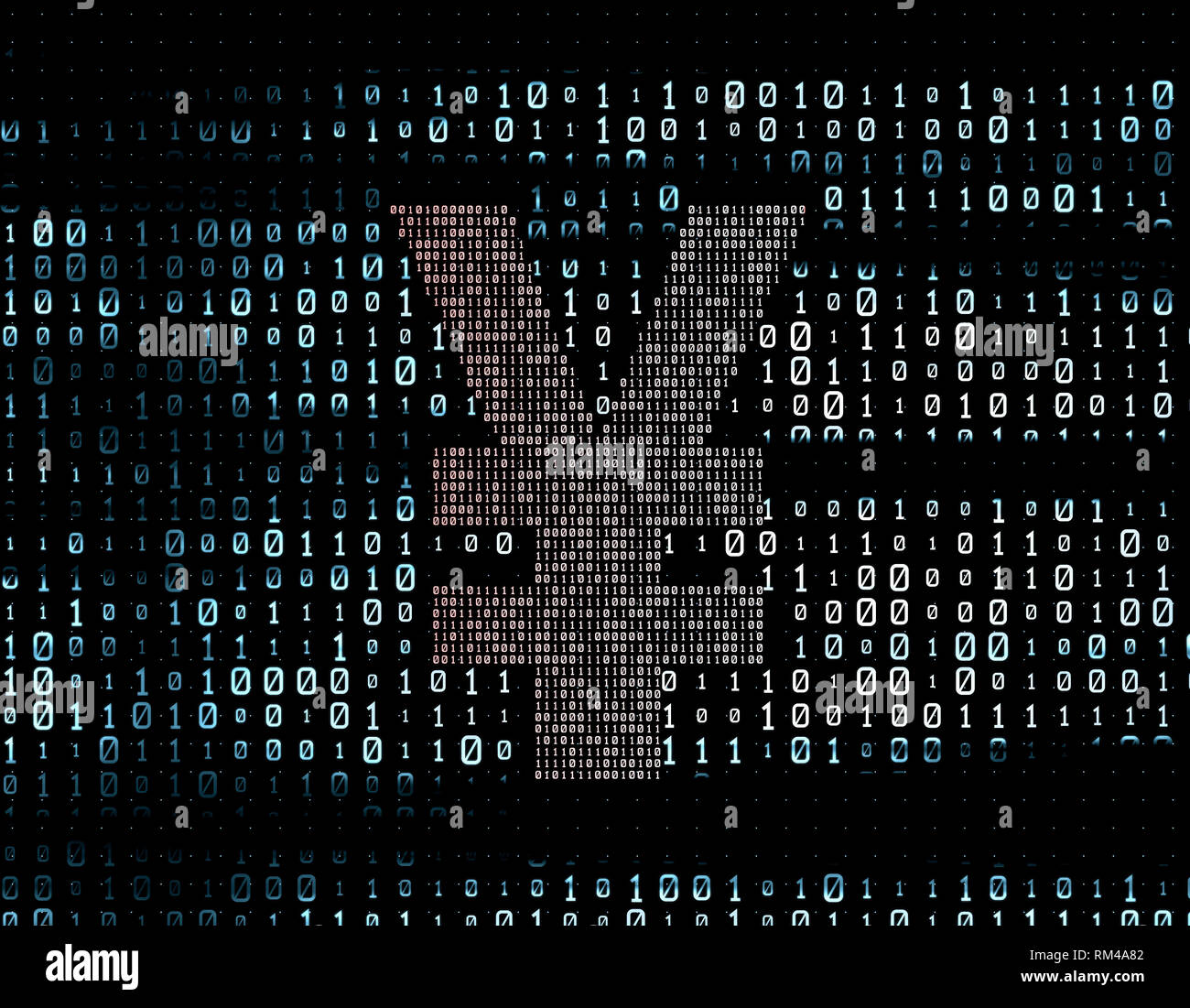Binary code network matrix, RMB, data transmission and storage Stock Photo - Alamy
