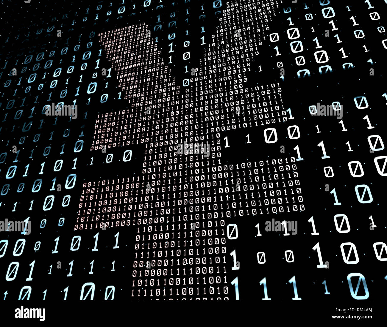 Binary code network matrix, RMB, data transmission and storage Stock Photo - Alamy