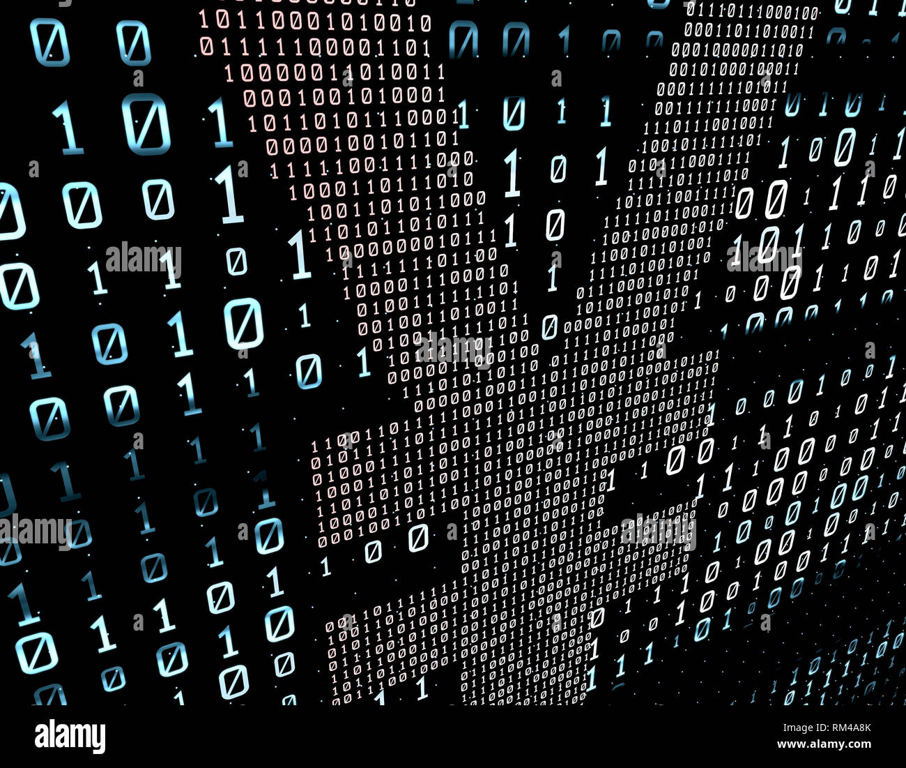 Binary code network matrix, RMB, data transmission and storage Stock Photo - Alamy