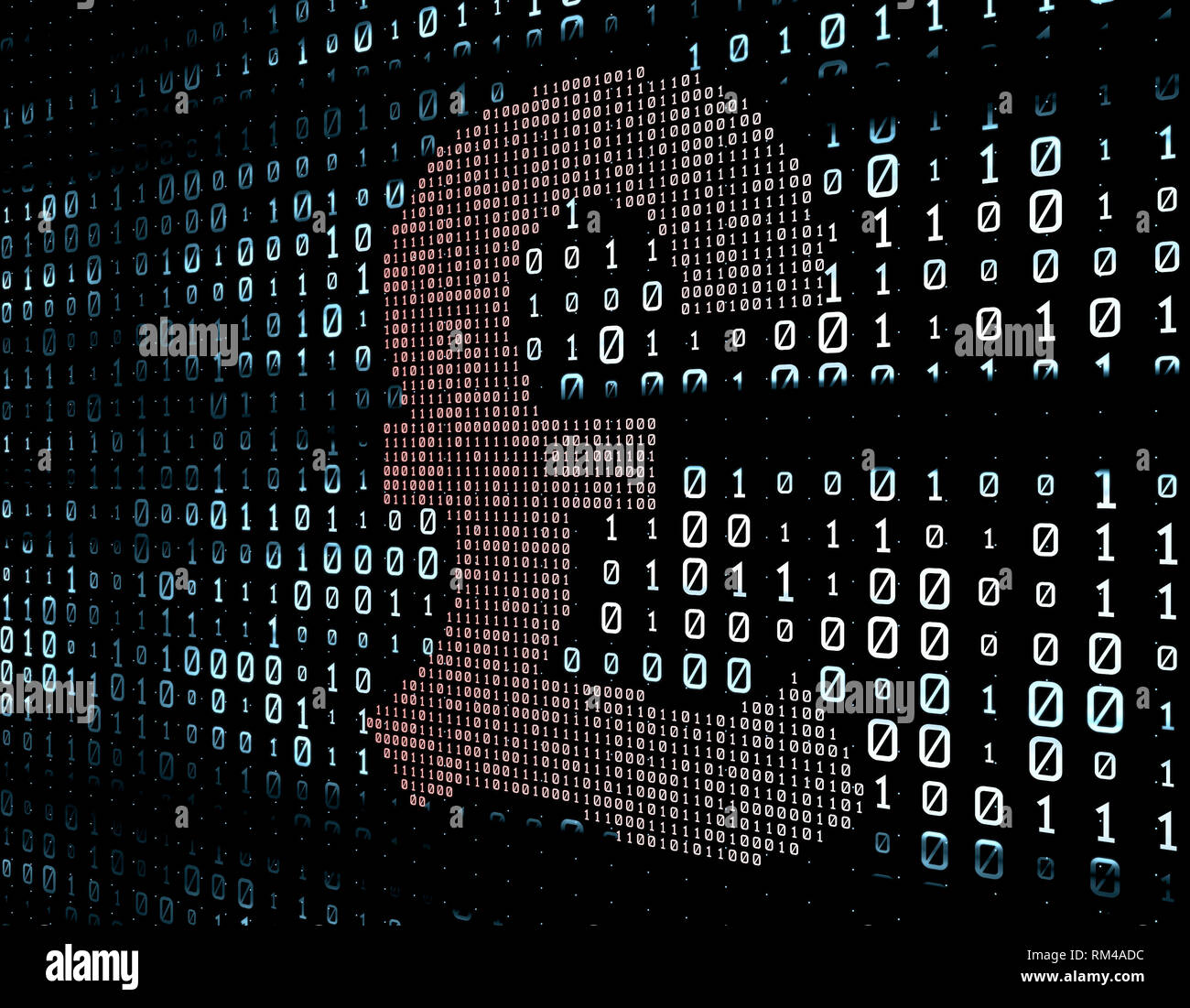 Binary Code Network Matrix Sterling Data Transmission And Storage