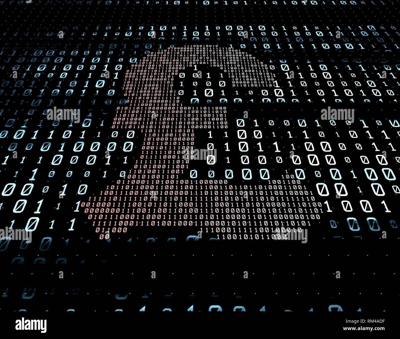 Binary Code Network Matrix Sterling Data Transmission And Storage