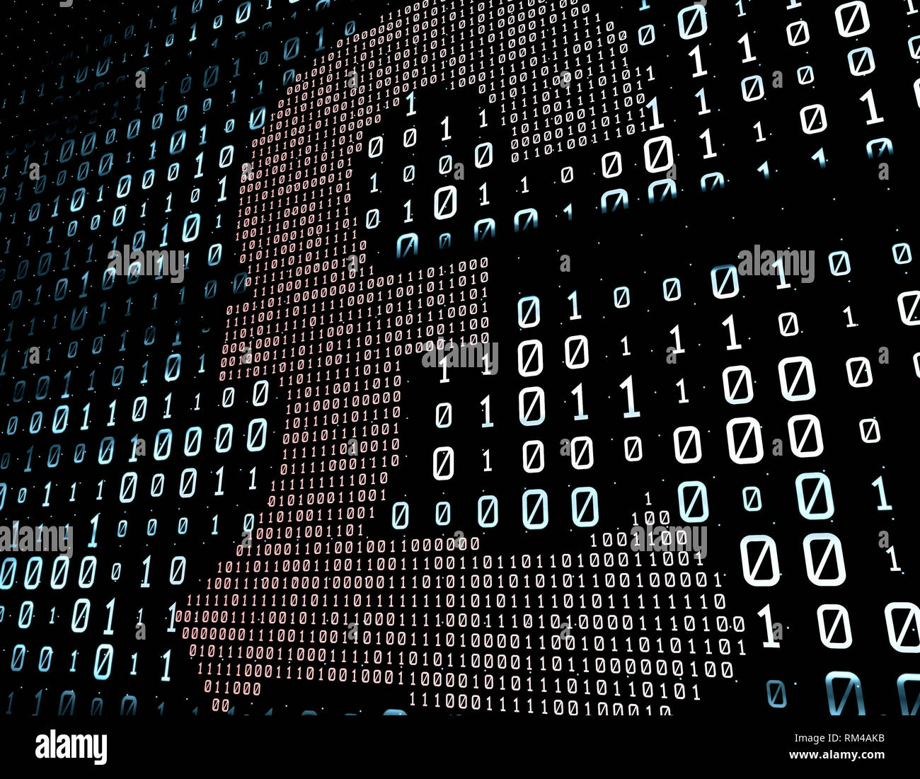 Binary Code Network Matrix Sterling Data Transmission And Storage