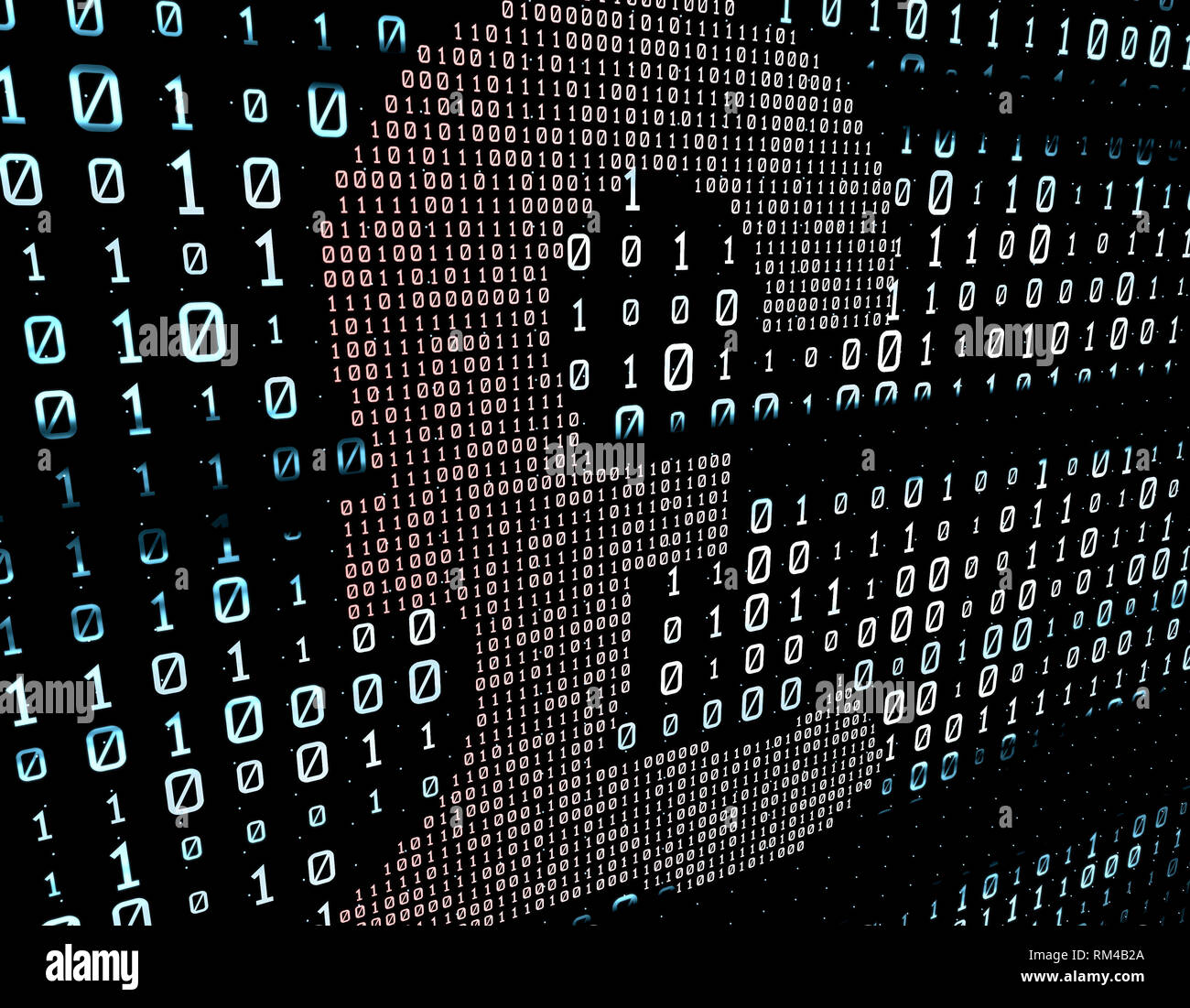 Binary Code Network Matrix Sterling Data Transmission And Storage