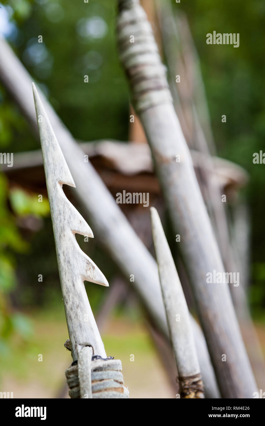Stone age spear for hunting Stock Photo - Alamy