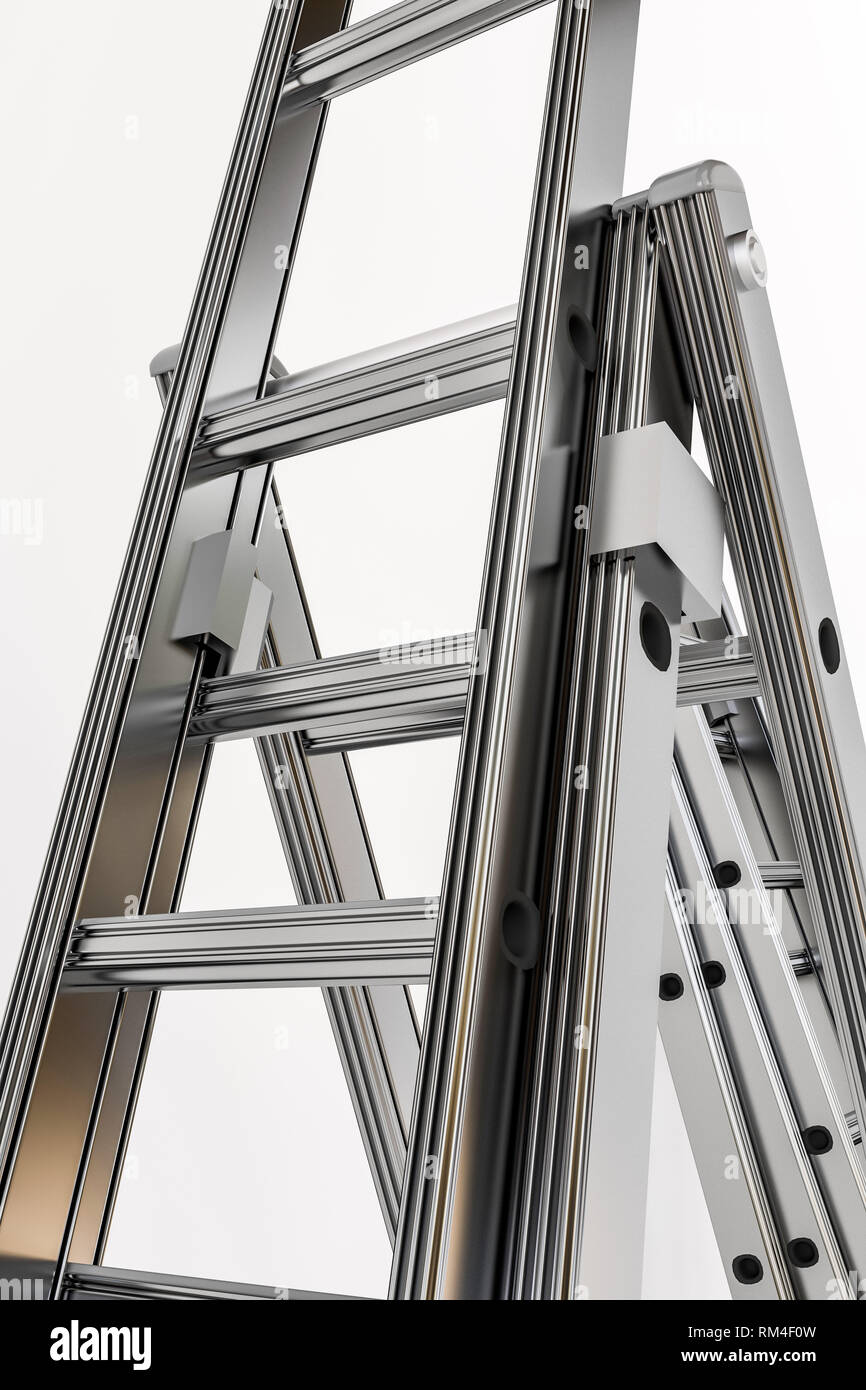 metal ladder isolated on white background 3d illustration Stock Photo ...