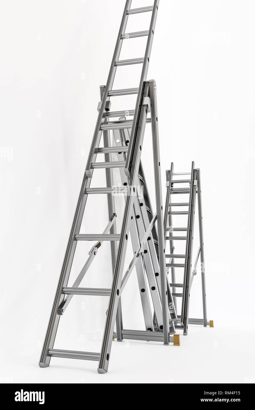 metal ladder isolated on white background 3d illustration Stock Photo ...