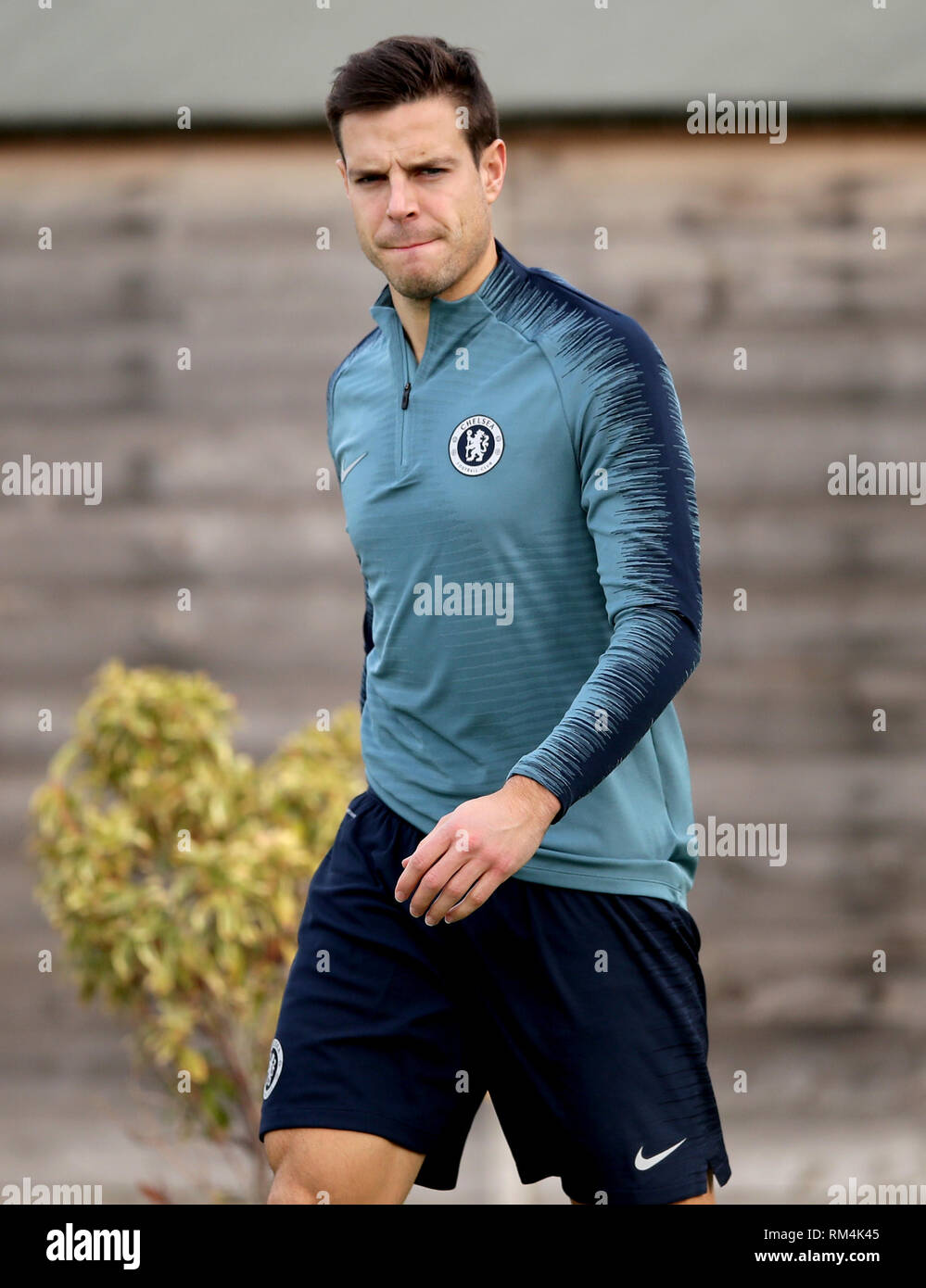 Chelsea's Cesar Azpilicueta during the training session at Cobham ...