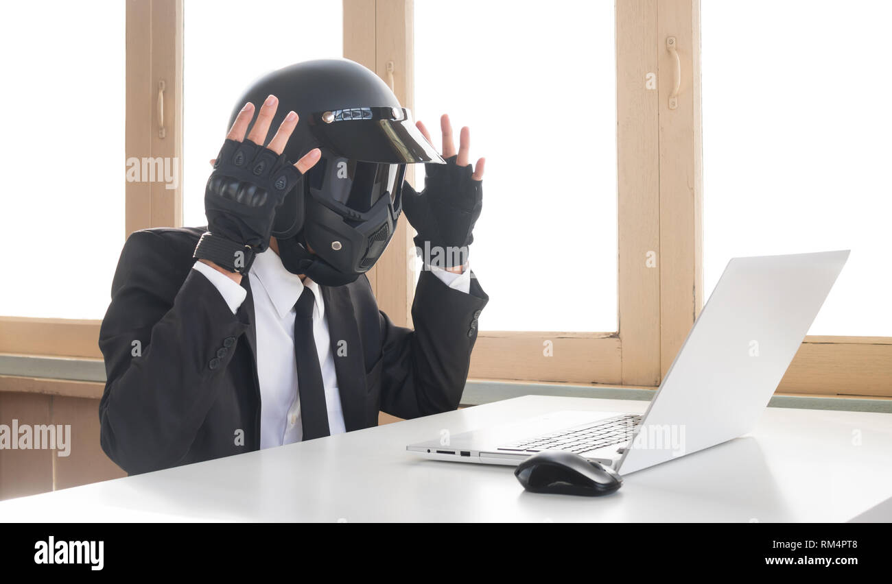 AI Artificial Intelligence Businessman Concept System Error and Angry ...