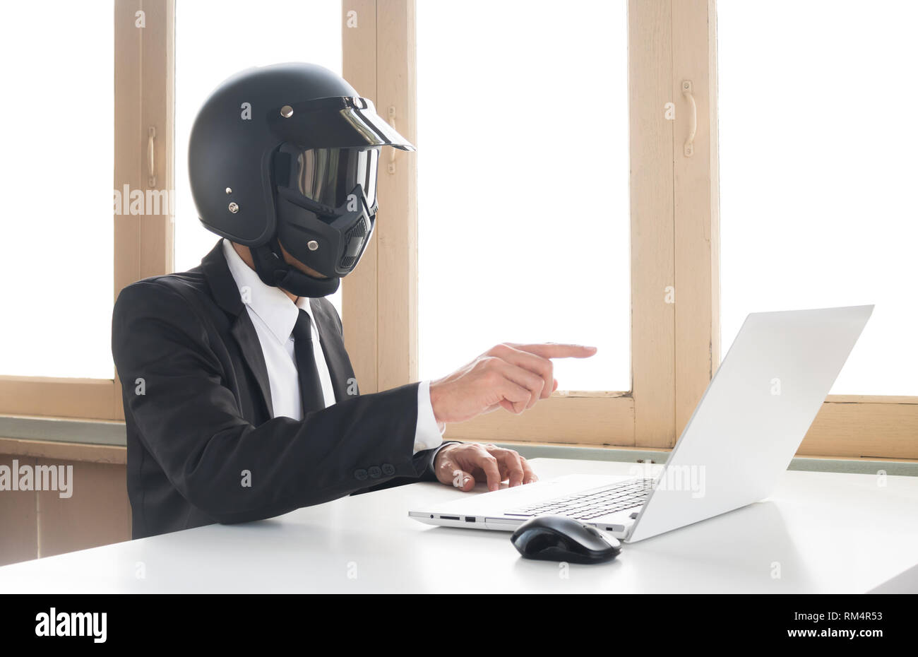 AI Artificial Intelligence Businessman Concept Command or Order Laptop ...