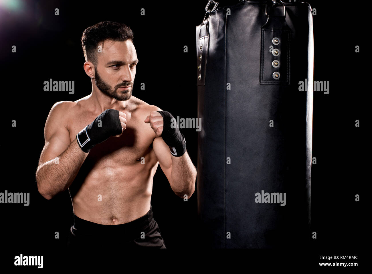 Boxer in punching pose hi-res stock photography and images - Alamy