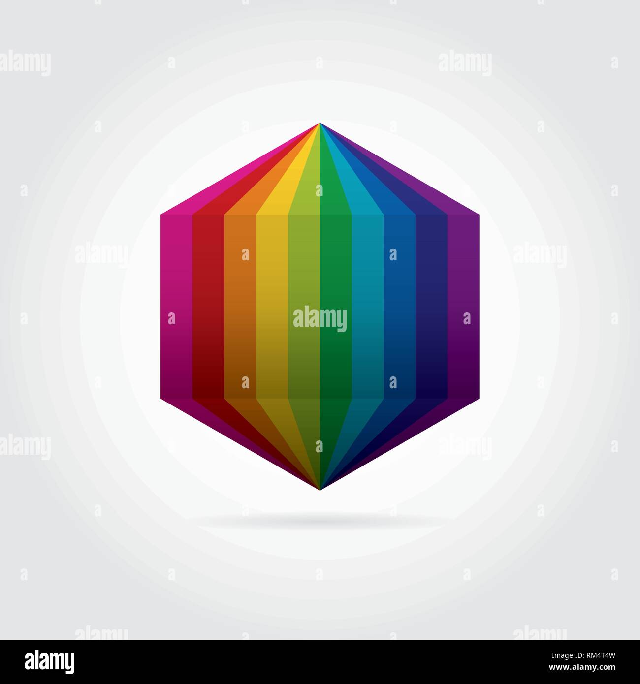 Smooth color gradient hexagon icon logo. Vector illustration for your ...
