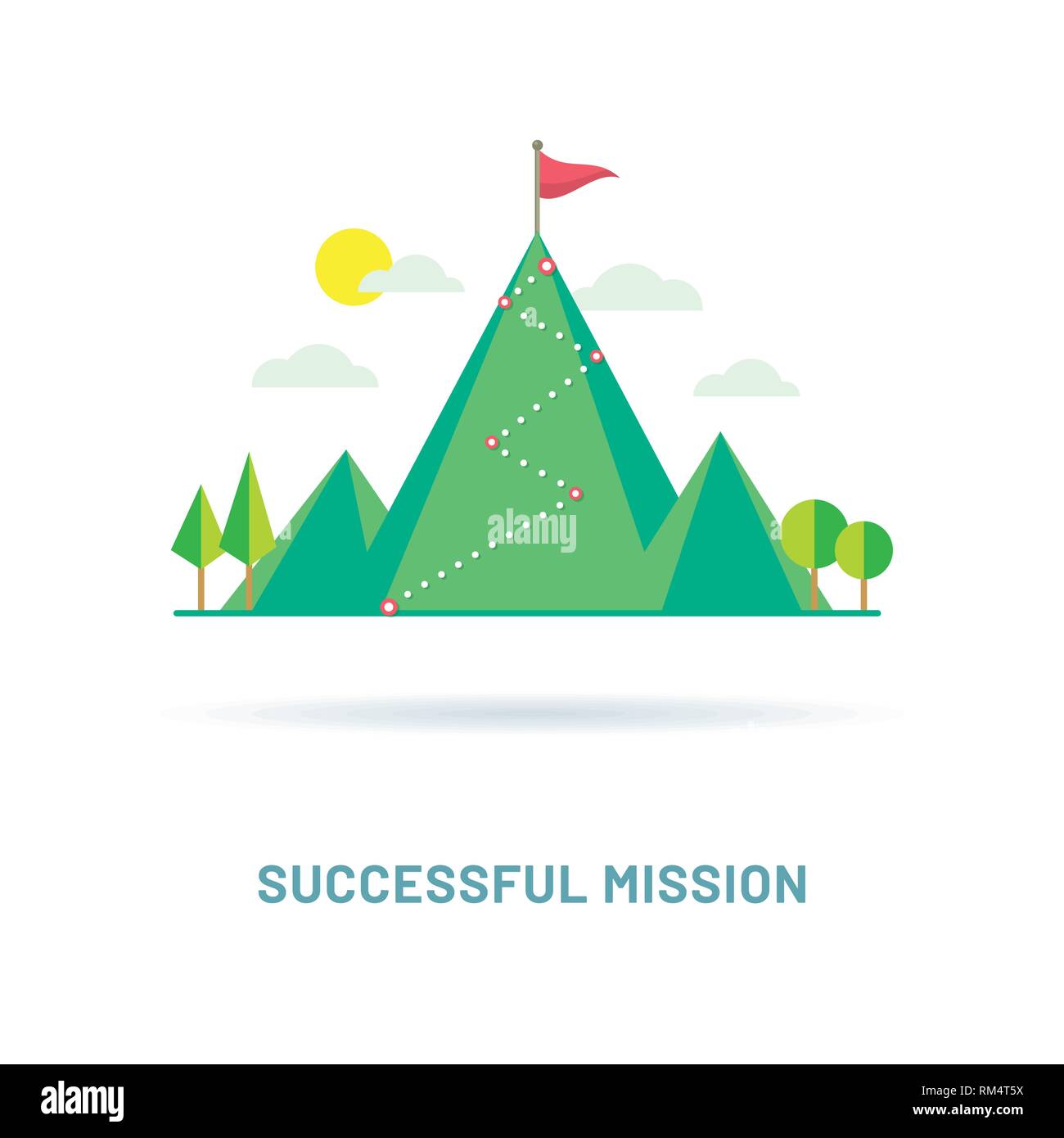 Rock on mountain trail Cut Out Stock Images & Pictures - Alamy