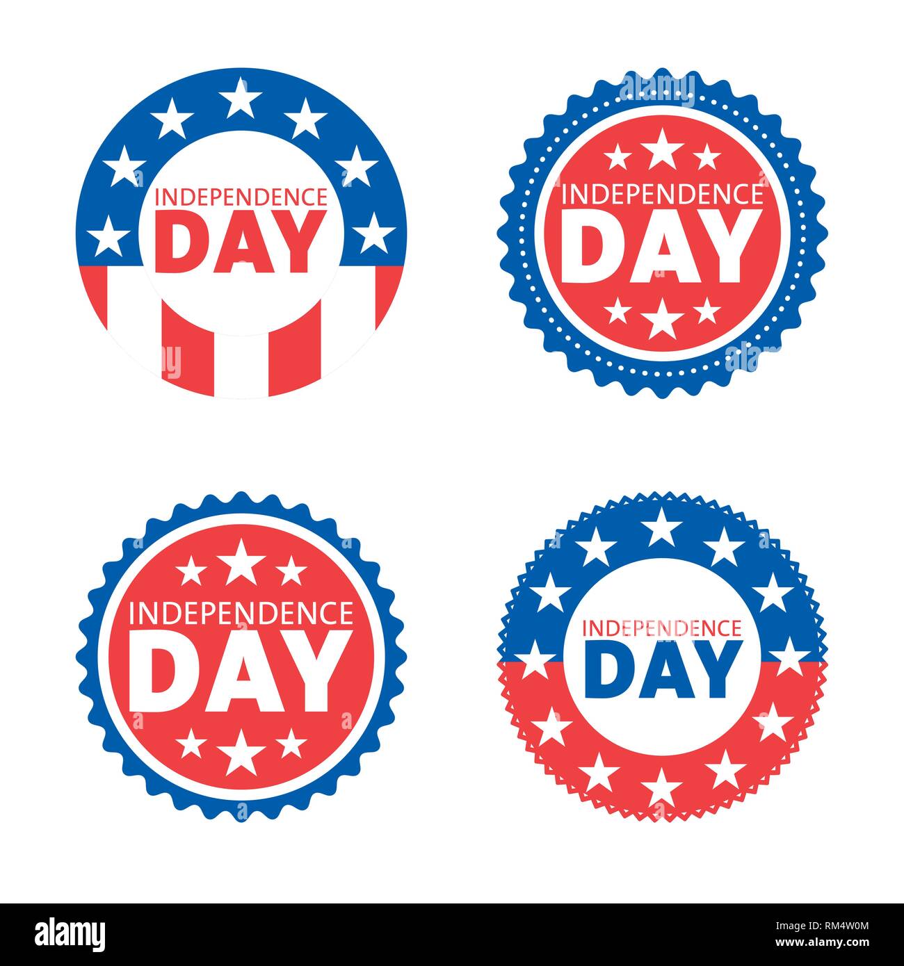 American independence day label design set Stock Vector Image & Art - Alamy