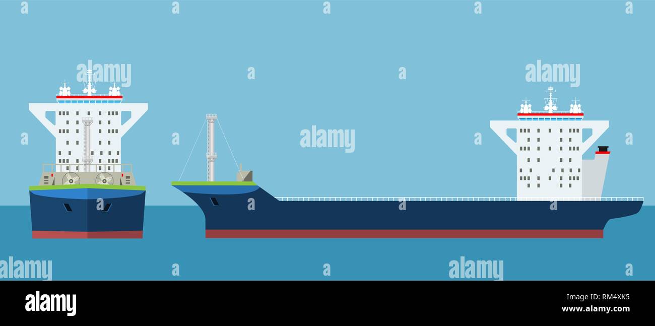 Cargo ship front Stock Vector Images - Alamy