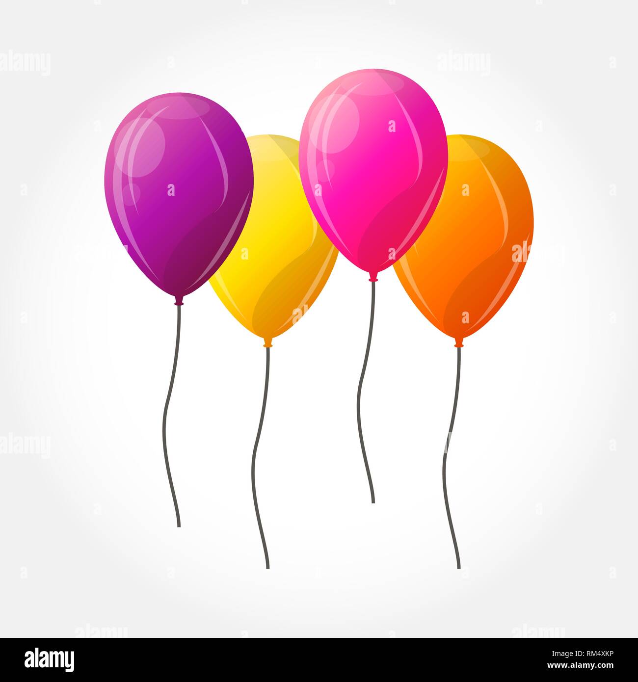 Set of colorful round vector kids balloons Stock Vector Image & Art - Alamy