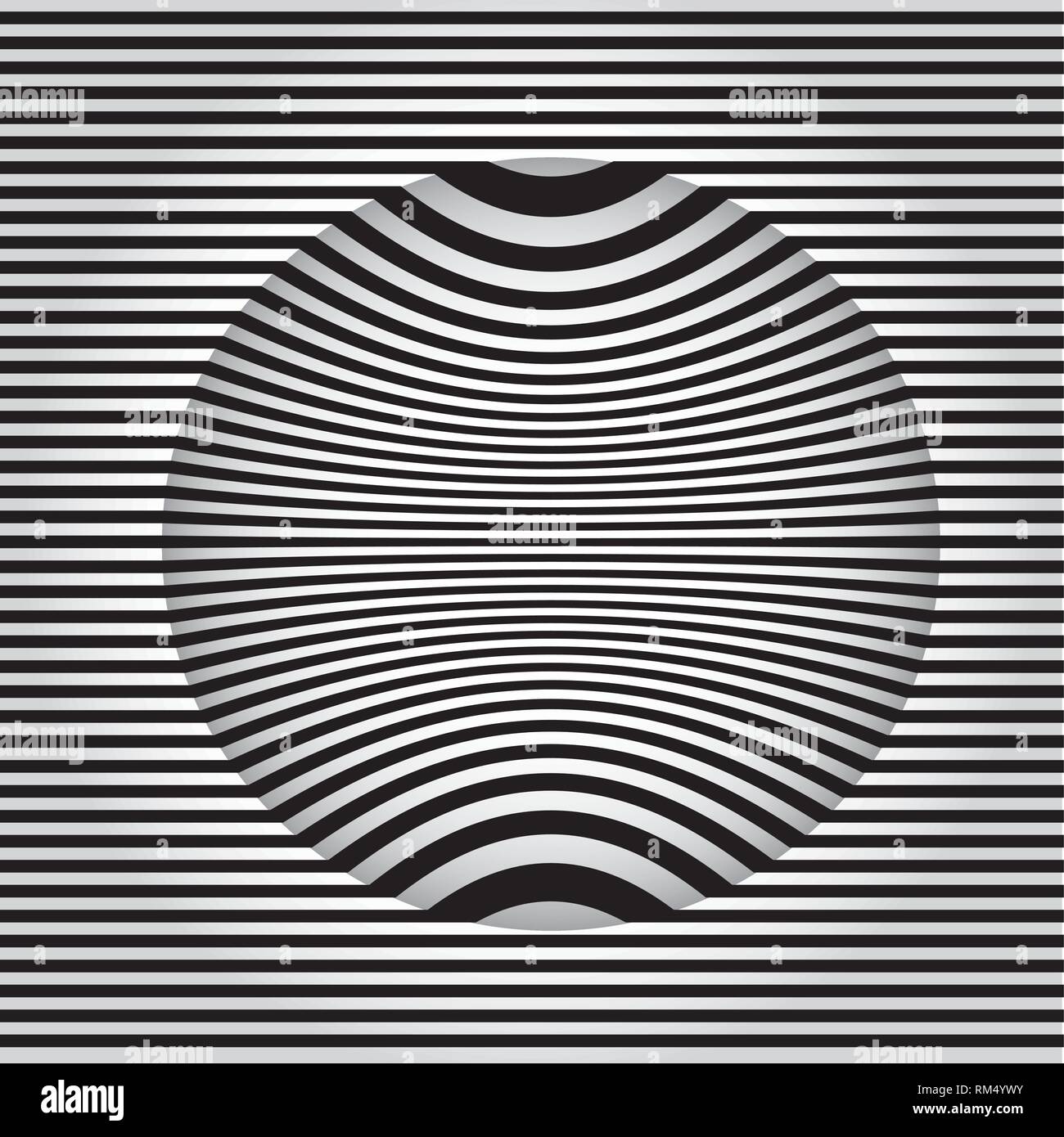 Images in the style Op art. Black and white background. Vector ...