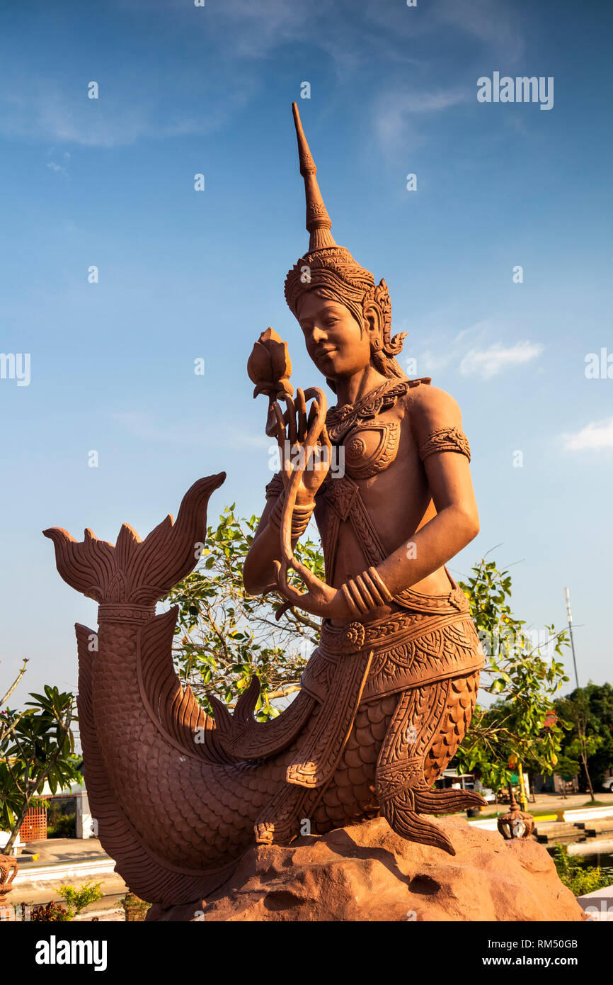 Cambodia, Kampot Province, Kampot, Lotus Pond, urban park and garden ...