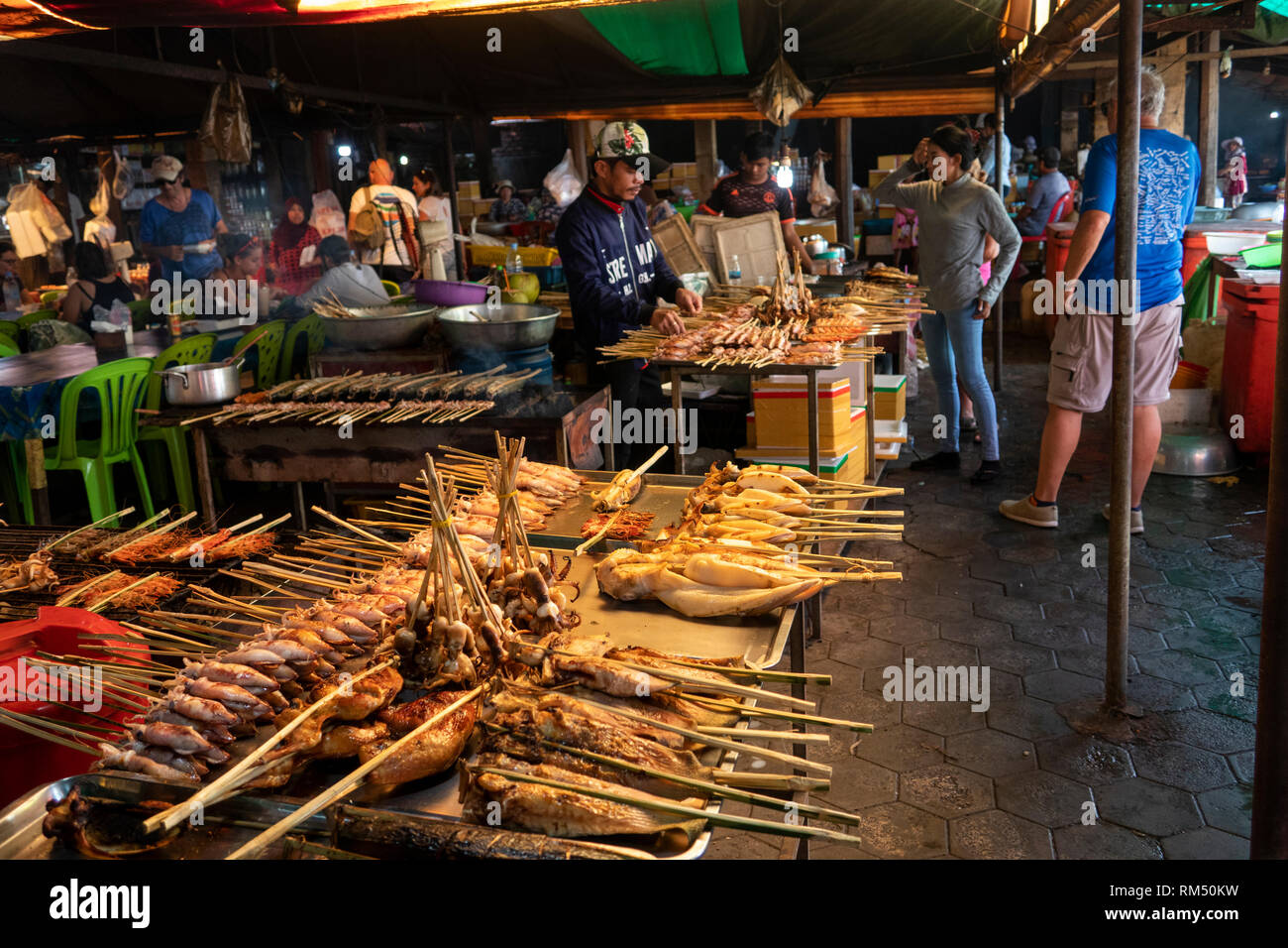 Cambodia, Kampot Province, Kep, Psar Kdarm, Crab Market, seafront ...