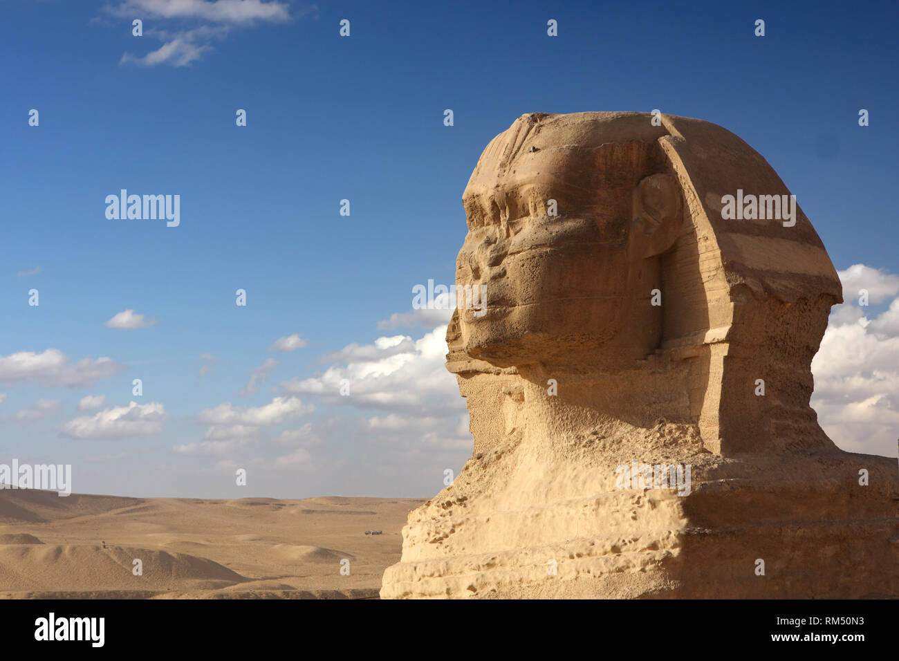 sphynx at pyramids of giza,cairo egypt Stock Photo - Alamy
